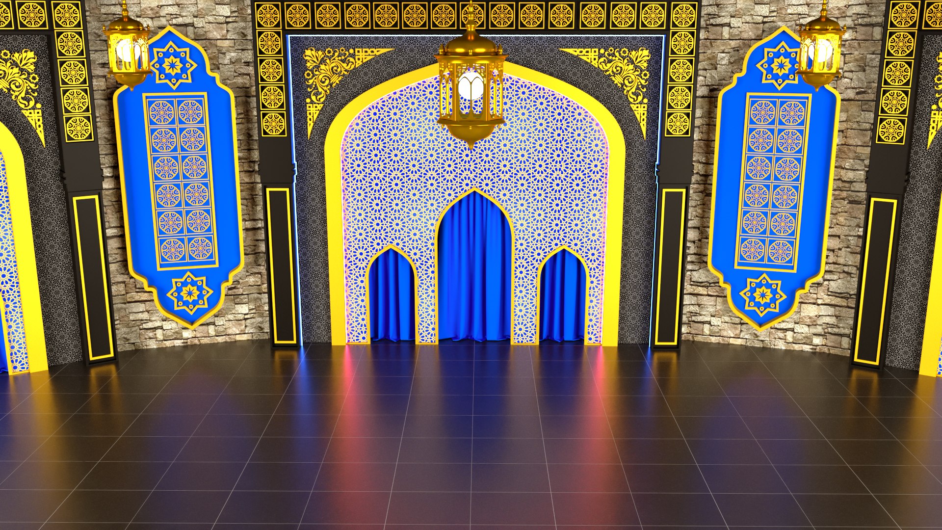 Islamic Virtual Set 3D Model - TurboSquid 1876708