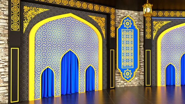 3D модель Islamic virtual set - TurboSquid 1876708