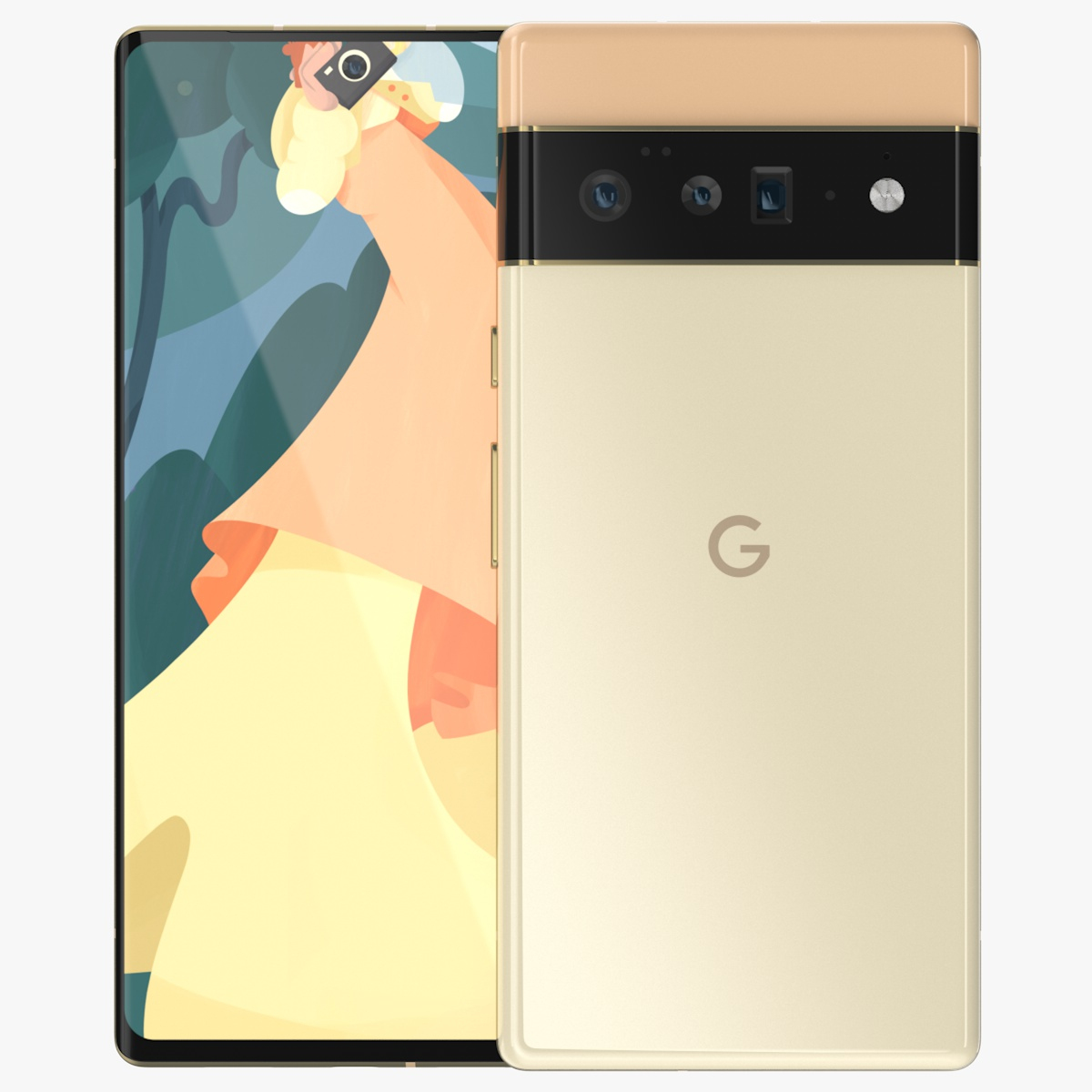 Google Pixel 6 Pro Gold model - TurboSquid 1780307