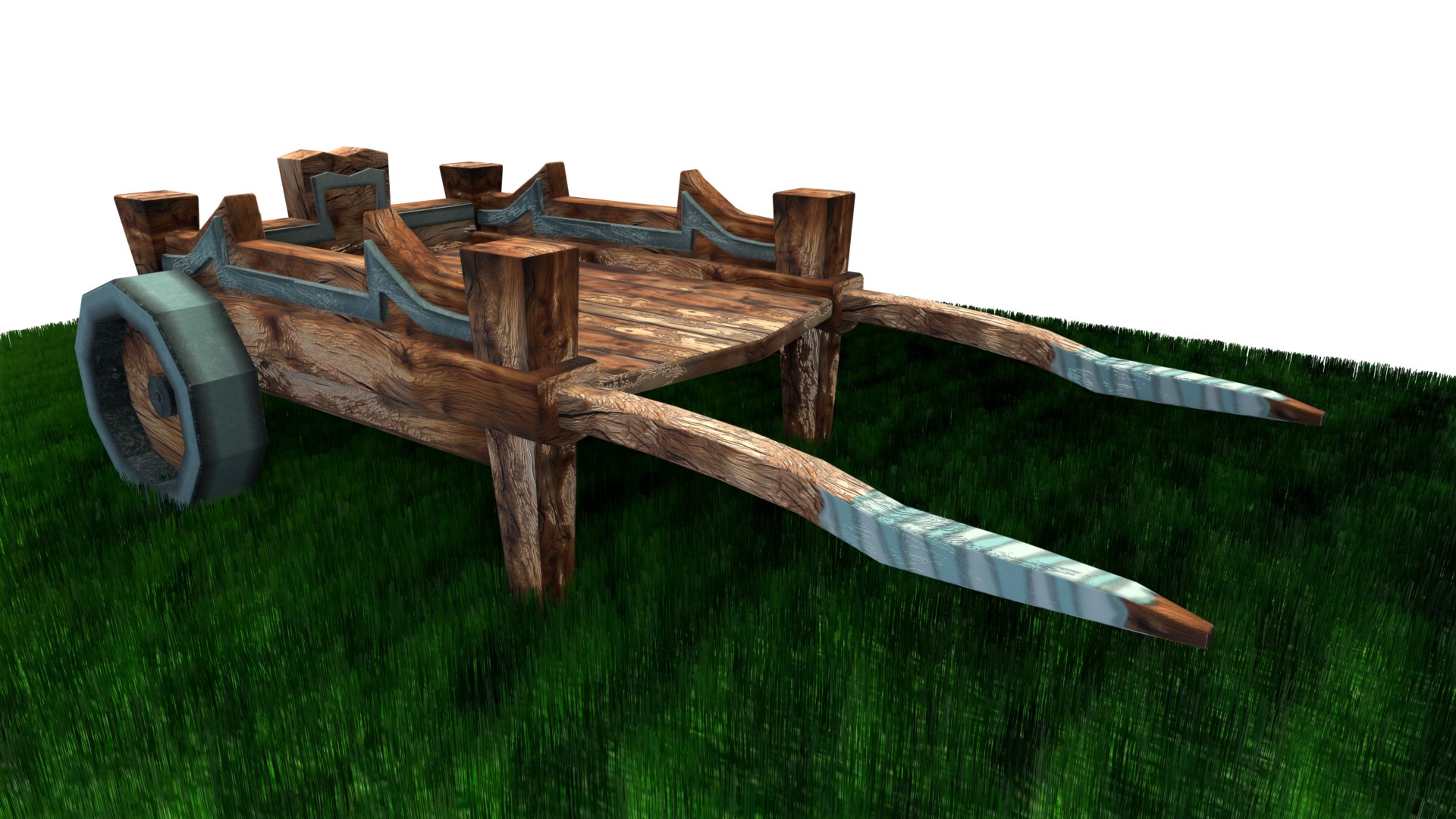 3D Model Ancient Indian Wooden Cart - TurboSquid 2286123