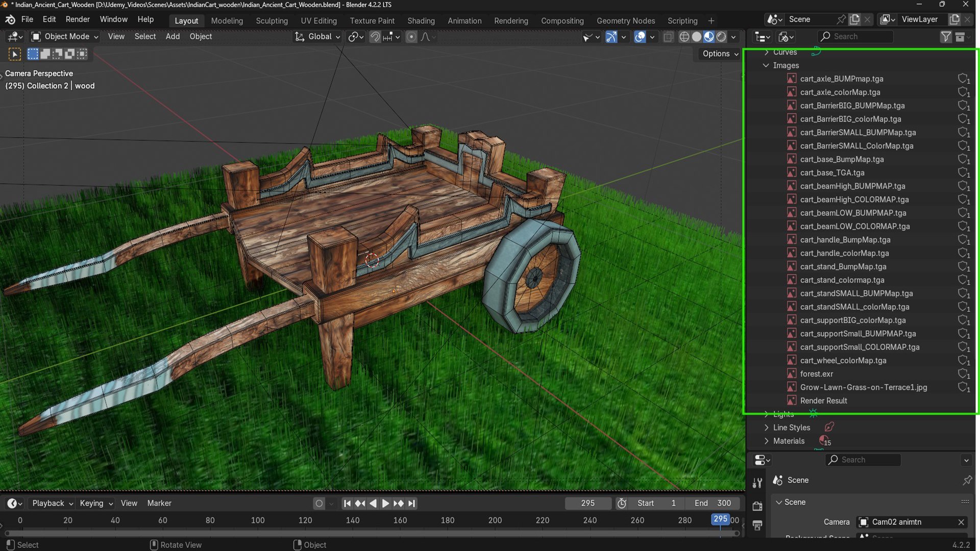 3D Model Ancient Indian Wooden Cart - TurboSquid 2286123