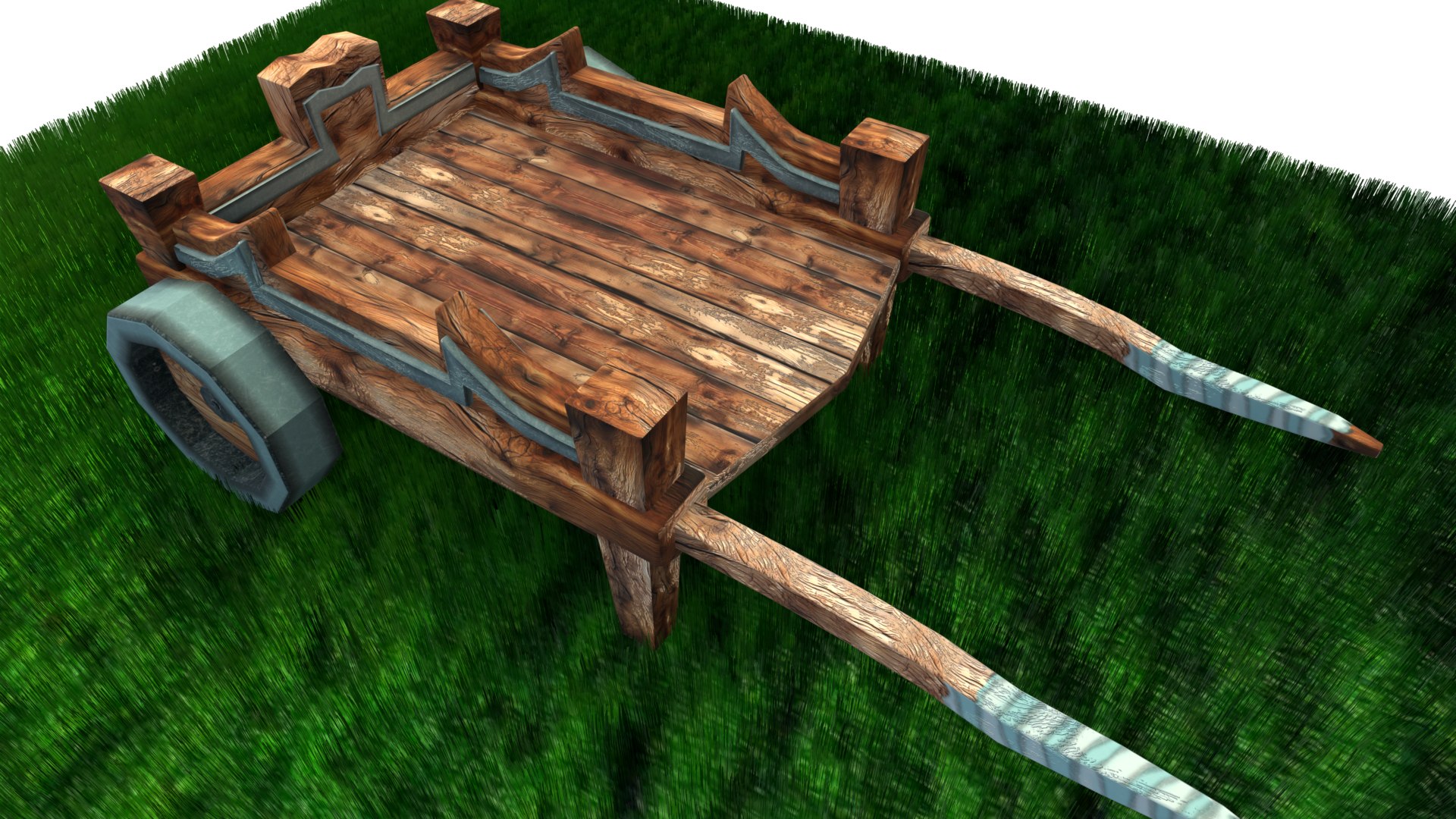 3D Model Ancient Indian Wooden Cart - TurboSquid 2286123