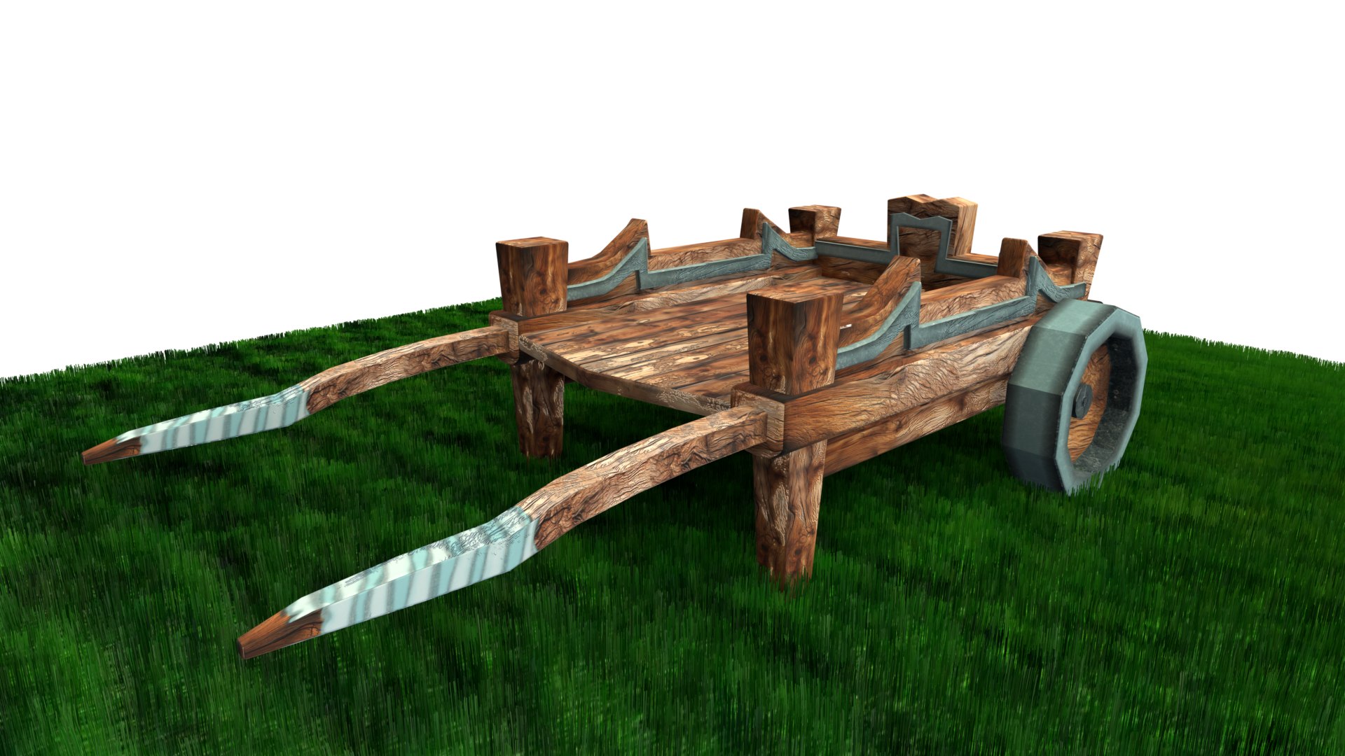 3D Model Ancient Indian Wooden Cart - TurboSquid 2286123