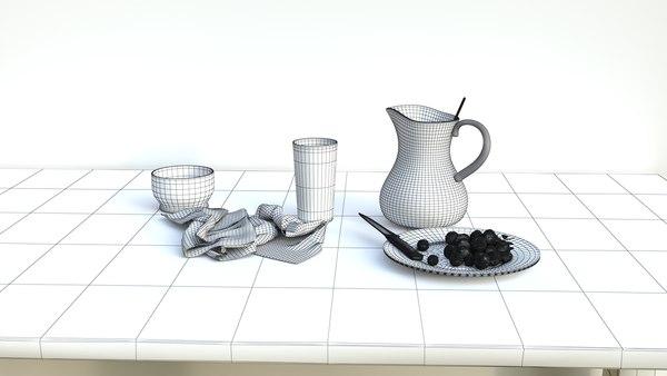 Food table 3D model - TurboSquid 1542781