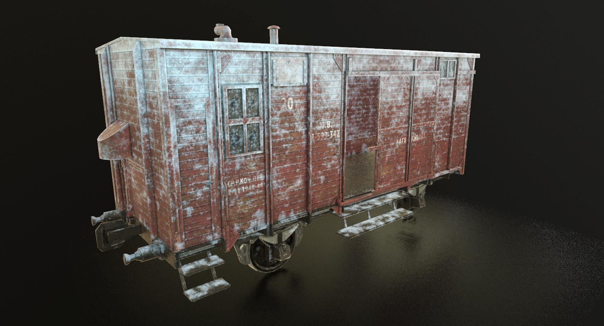 3D Soviet Union Winter Railroad Model - TurboSquid 1257999