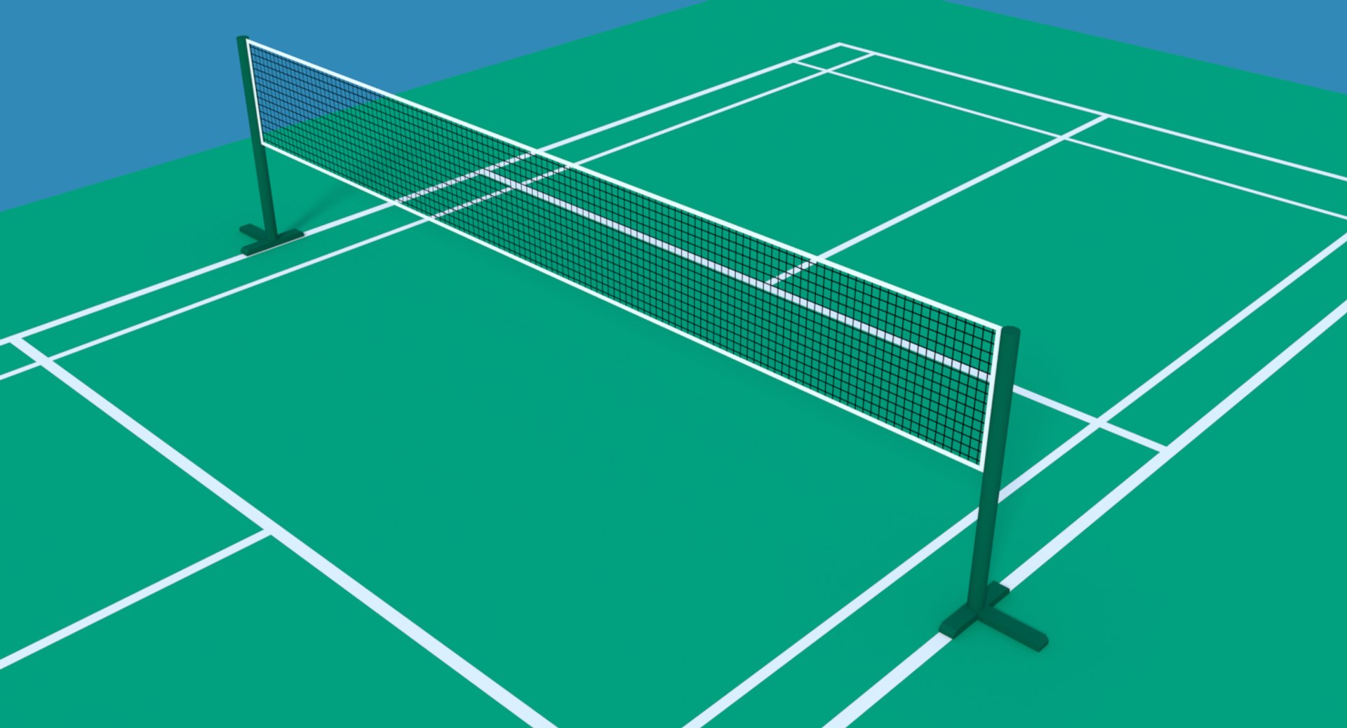 3D Badminton Court - TurboSquid 1189836