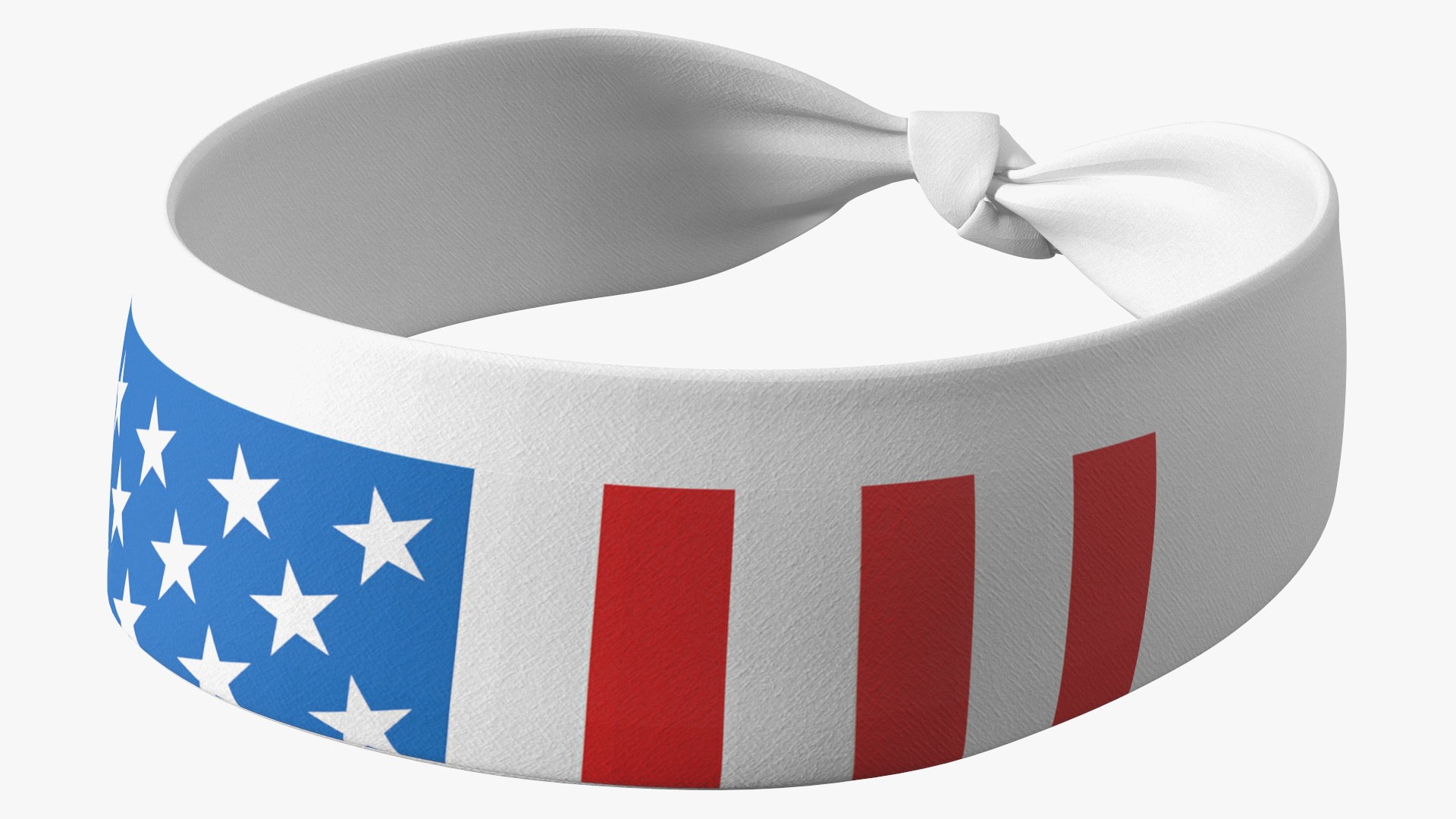 USA Flag Bandana Headband 3D Model - TurboSquid 1860954