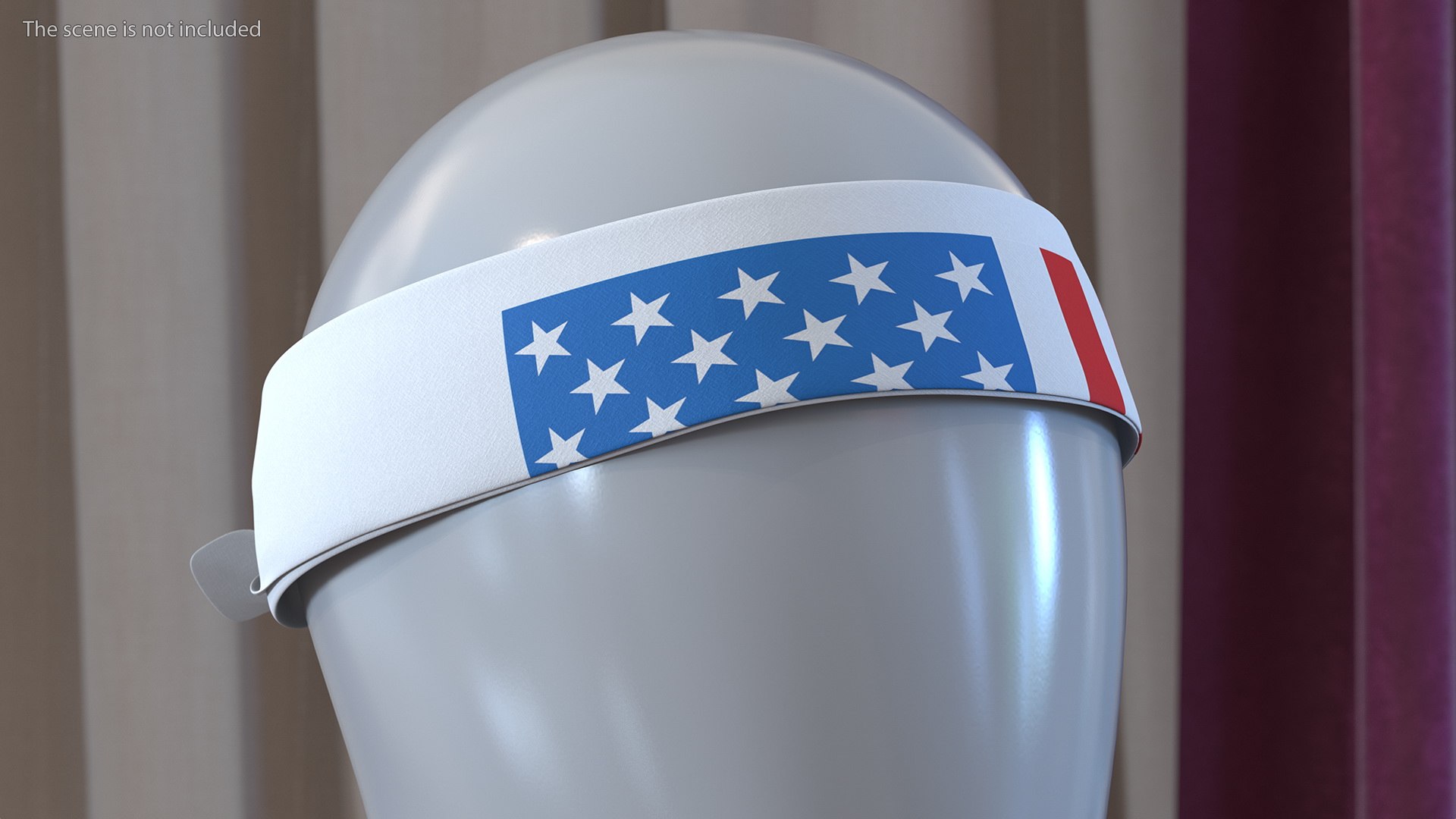 USA Flag Bandana Headband 3D Model - TurboSquid 1860954