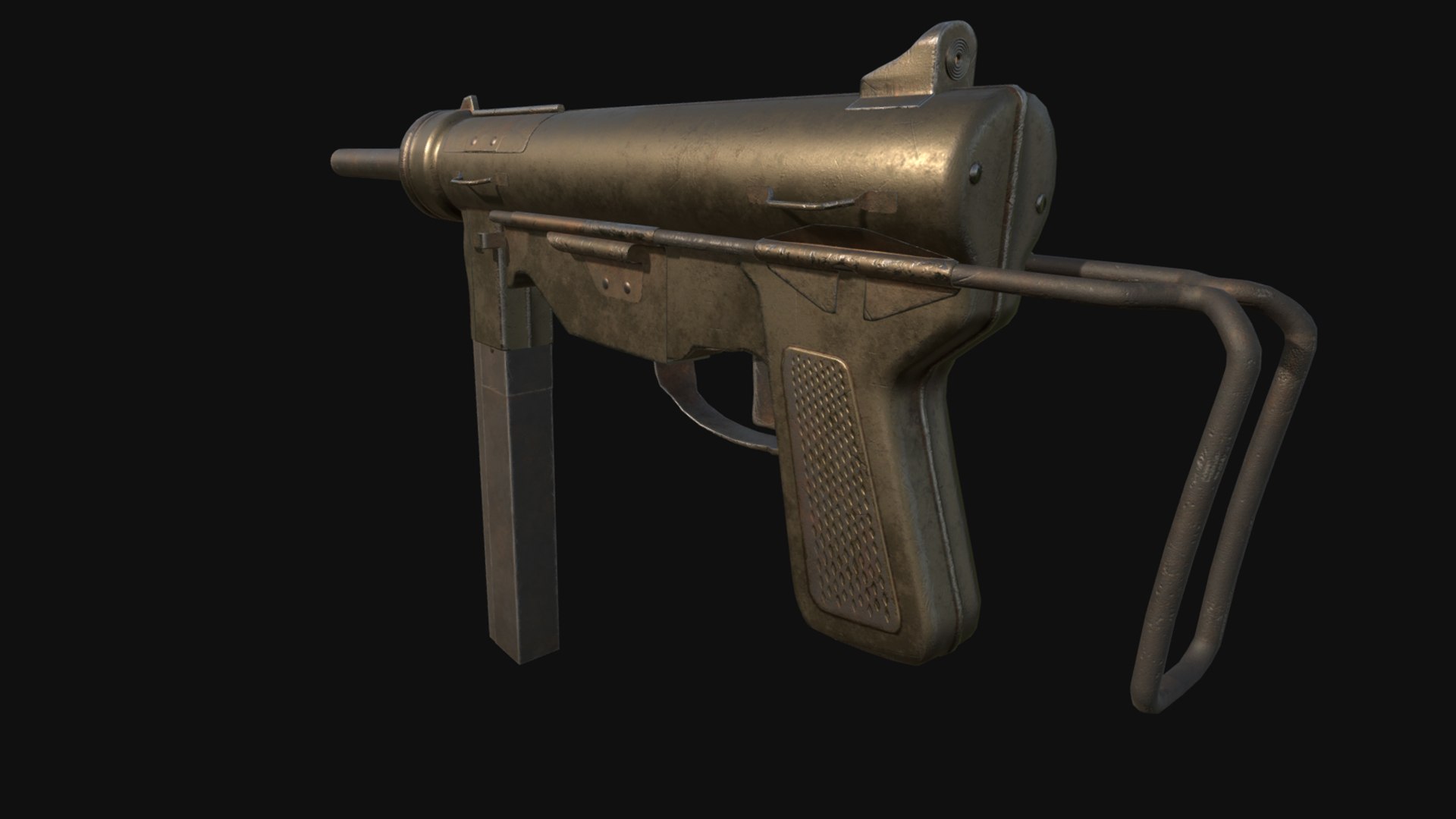 3D Model War Gun M3 Grease - TurboSquid 1323928