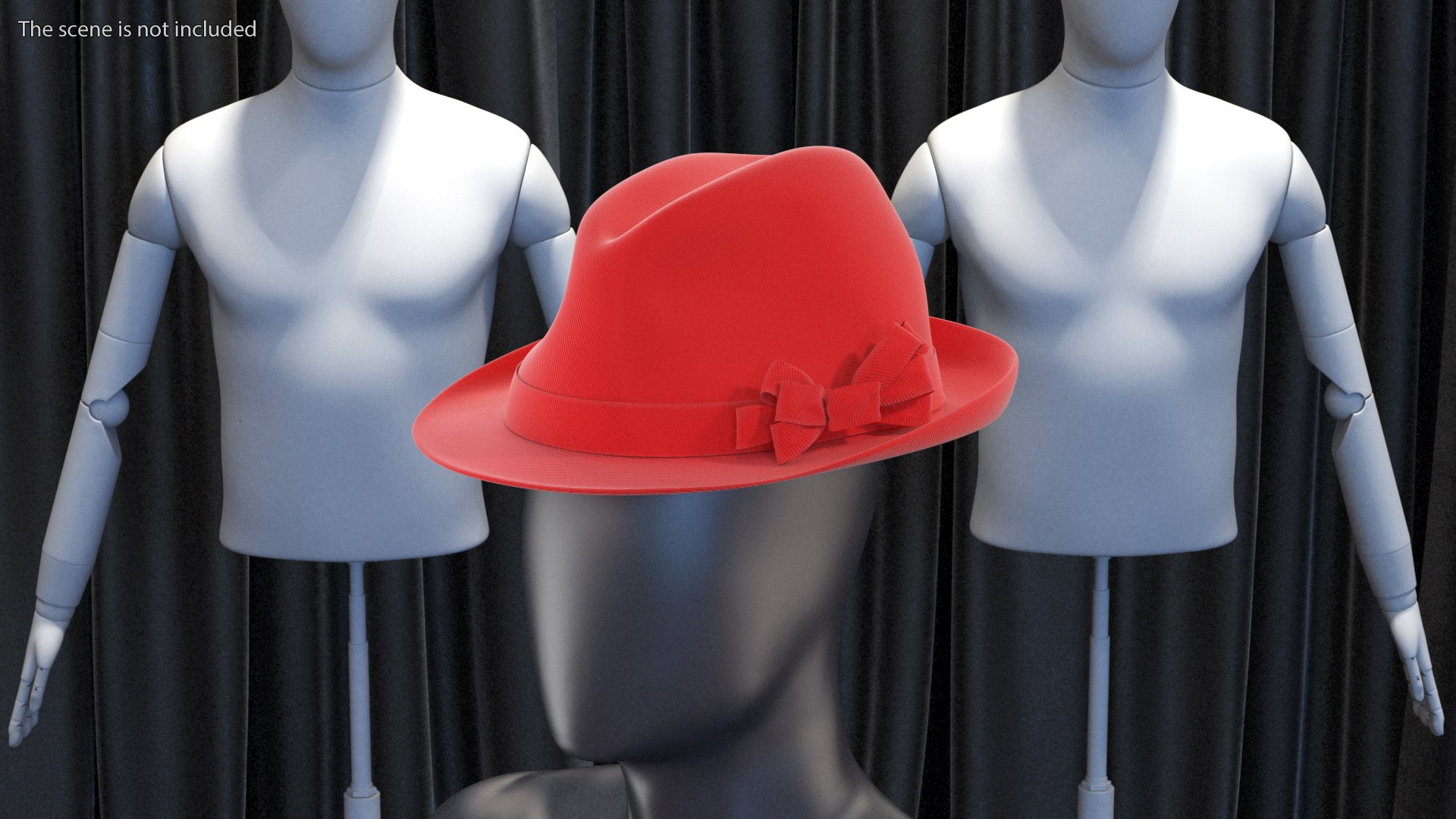 Red Hat With Bow 3D Model - TurboSquid 1926486