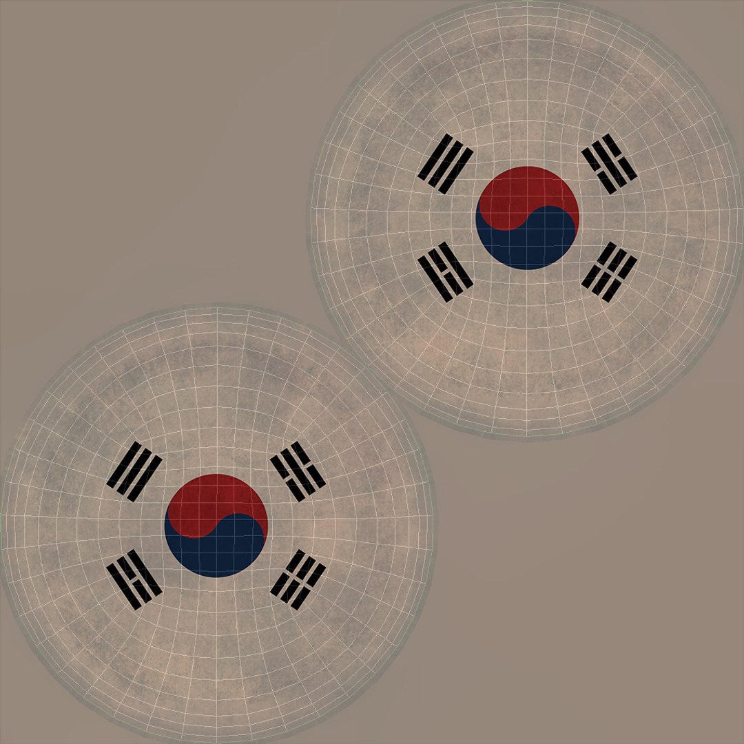 3D South Korea Flag Icon - TurboSquid 2063227
