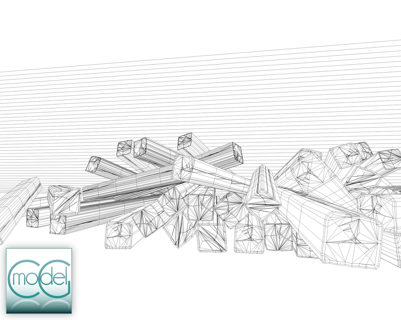 3d wood pile model