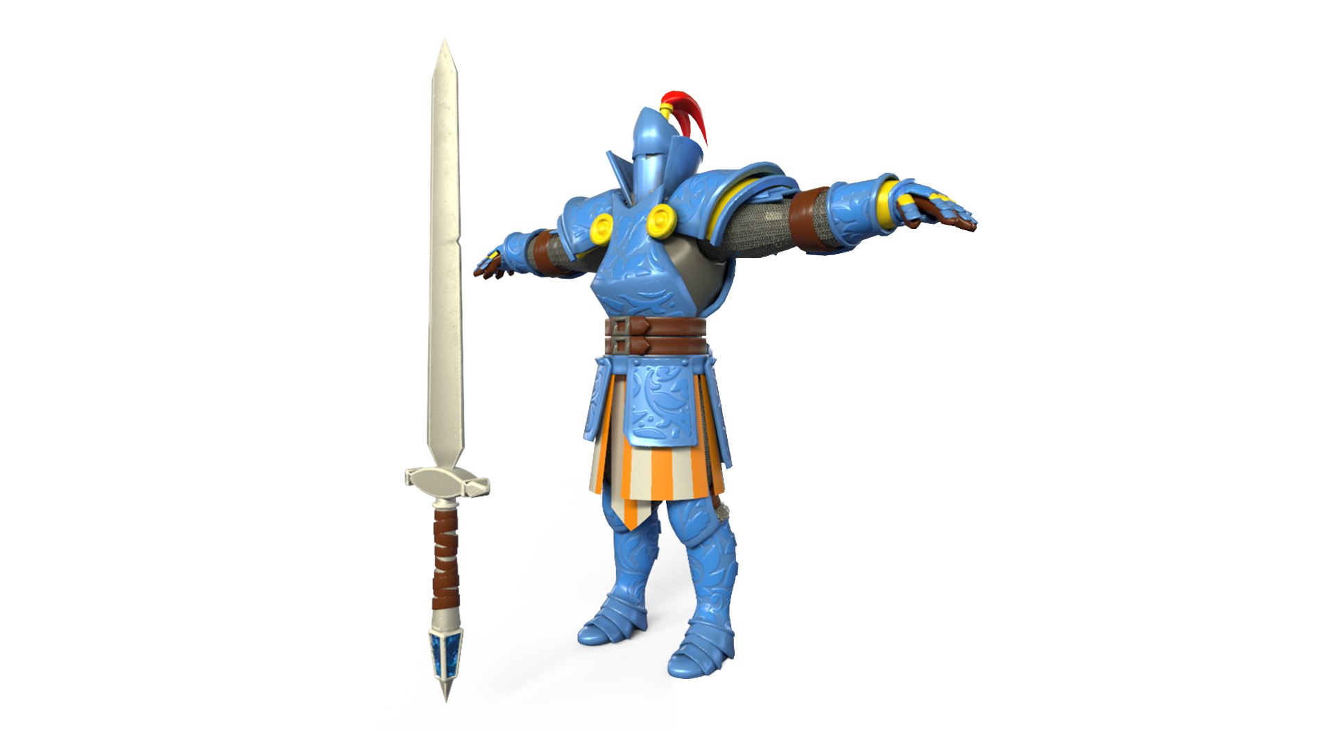 3D Knight Character Rigged For Game Project - TurboSquid 2220631