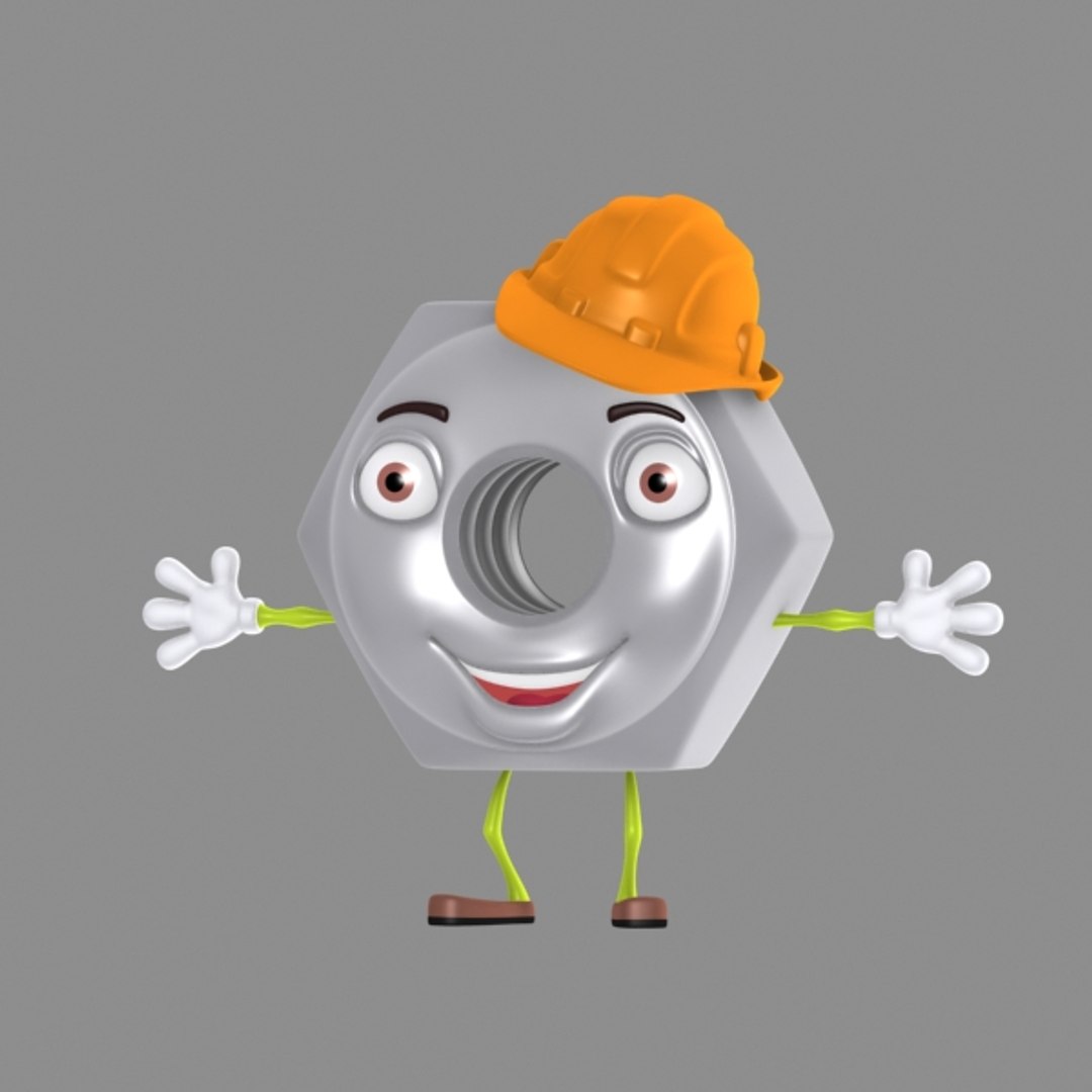 3d Cartoon Nut Model