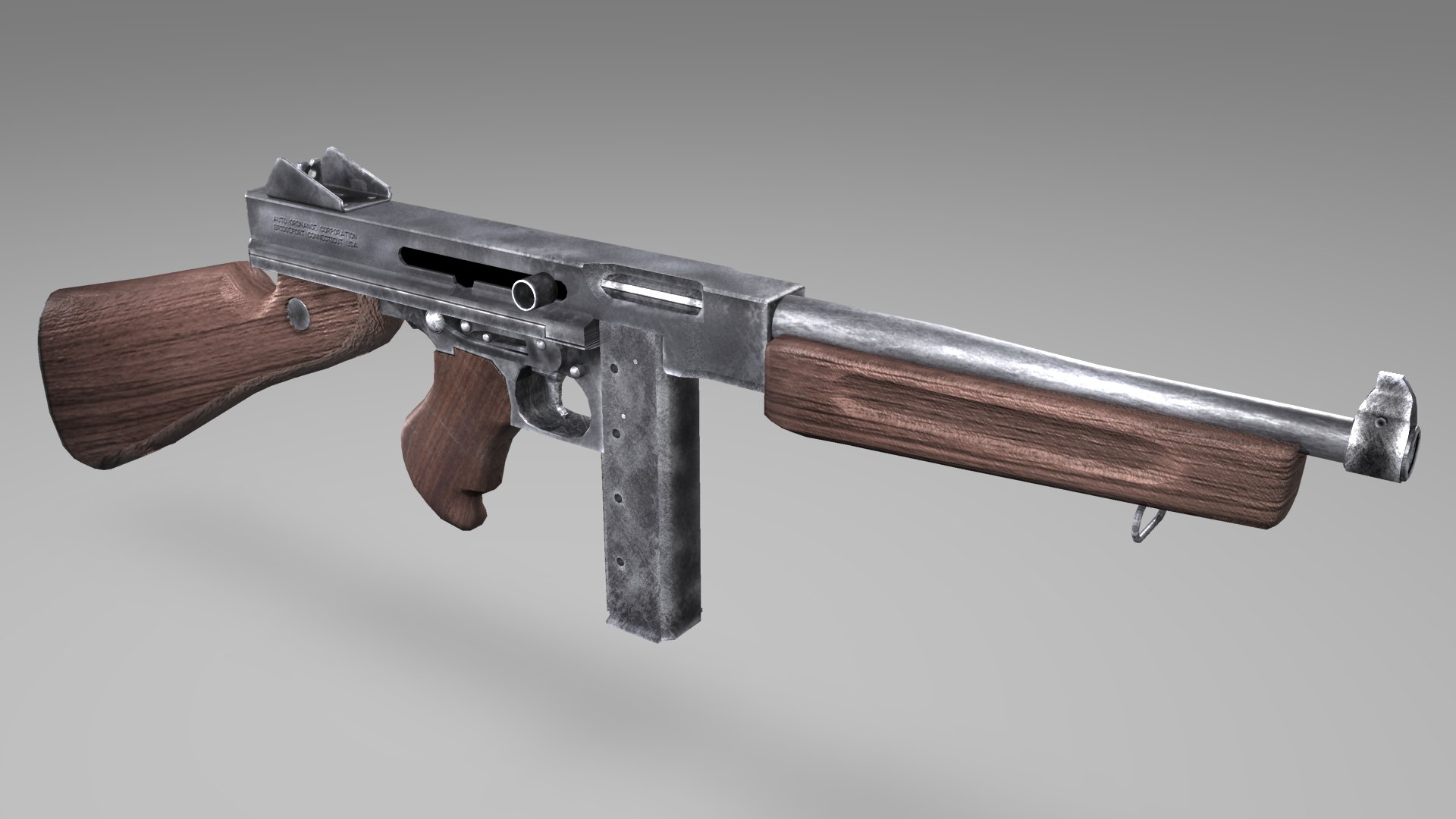 3D WWII Thompson SMG - TurboSquid 2179531