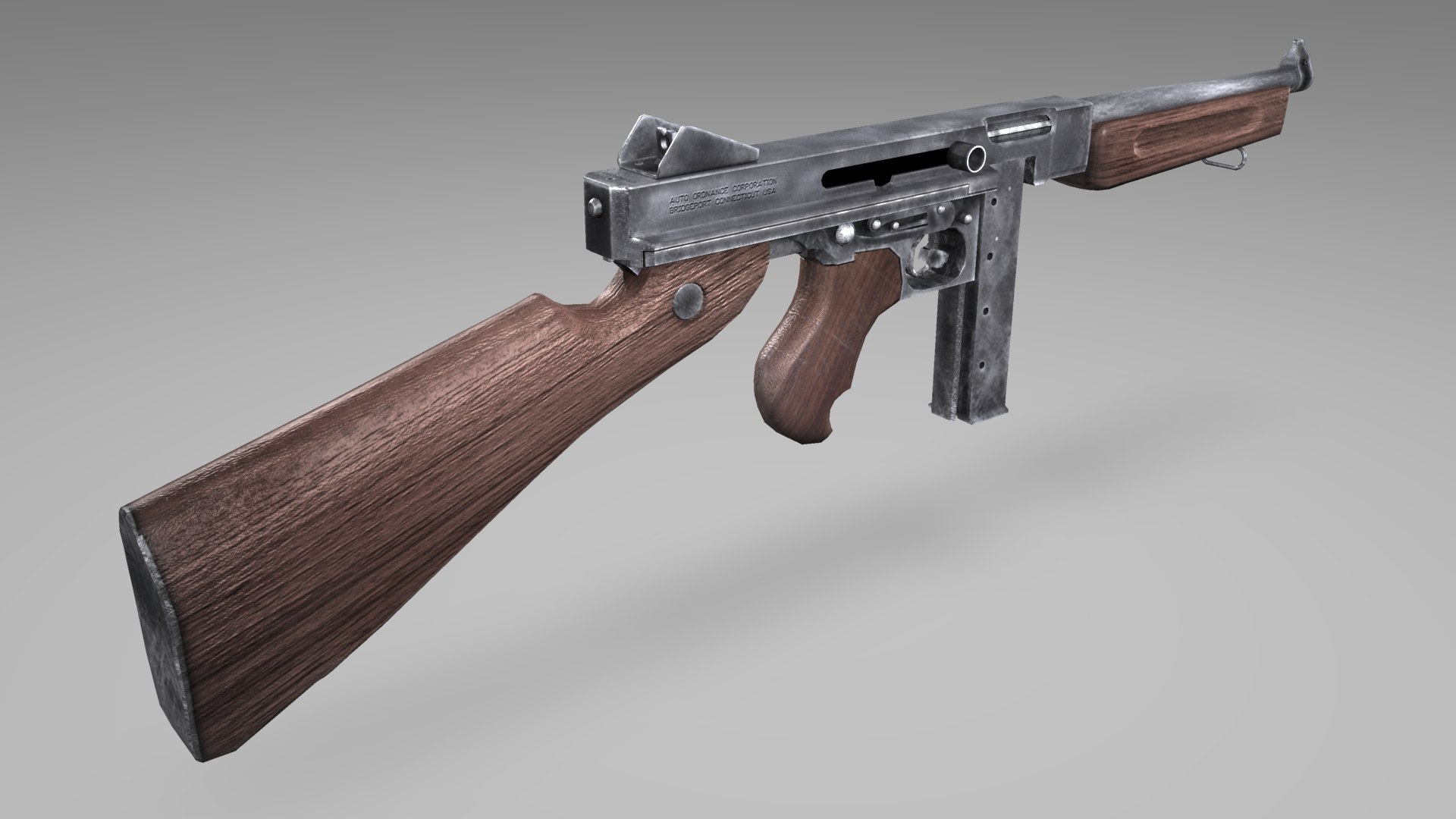 3D WWII Thompson SMG - TurboSquid 2179531