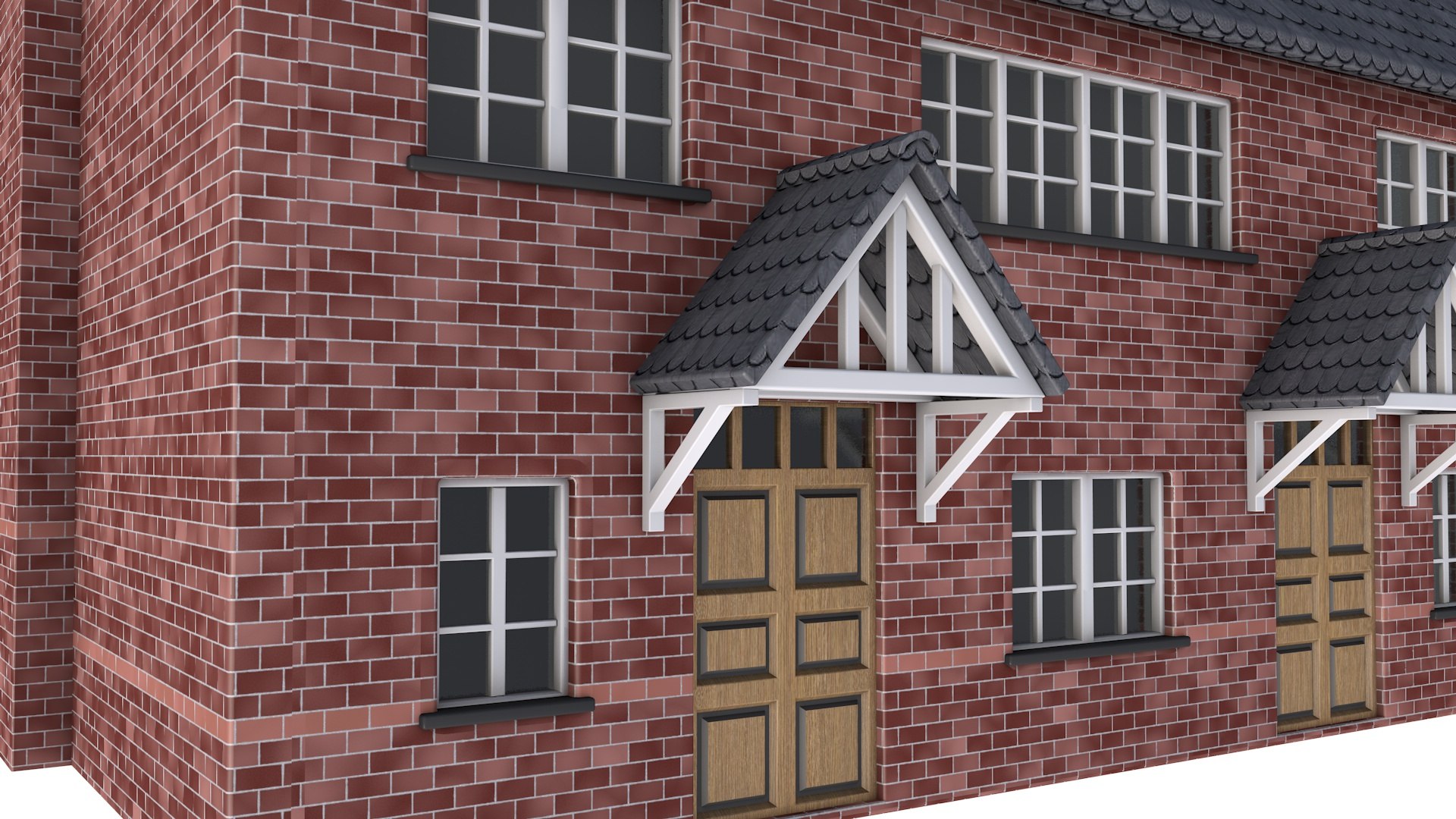 English Brick House Model - TurboSquid 1902234