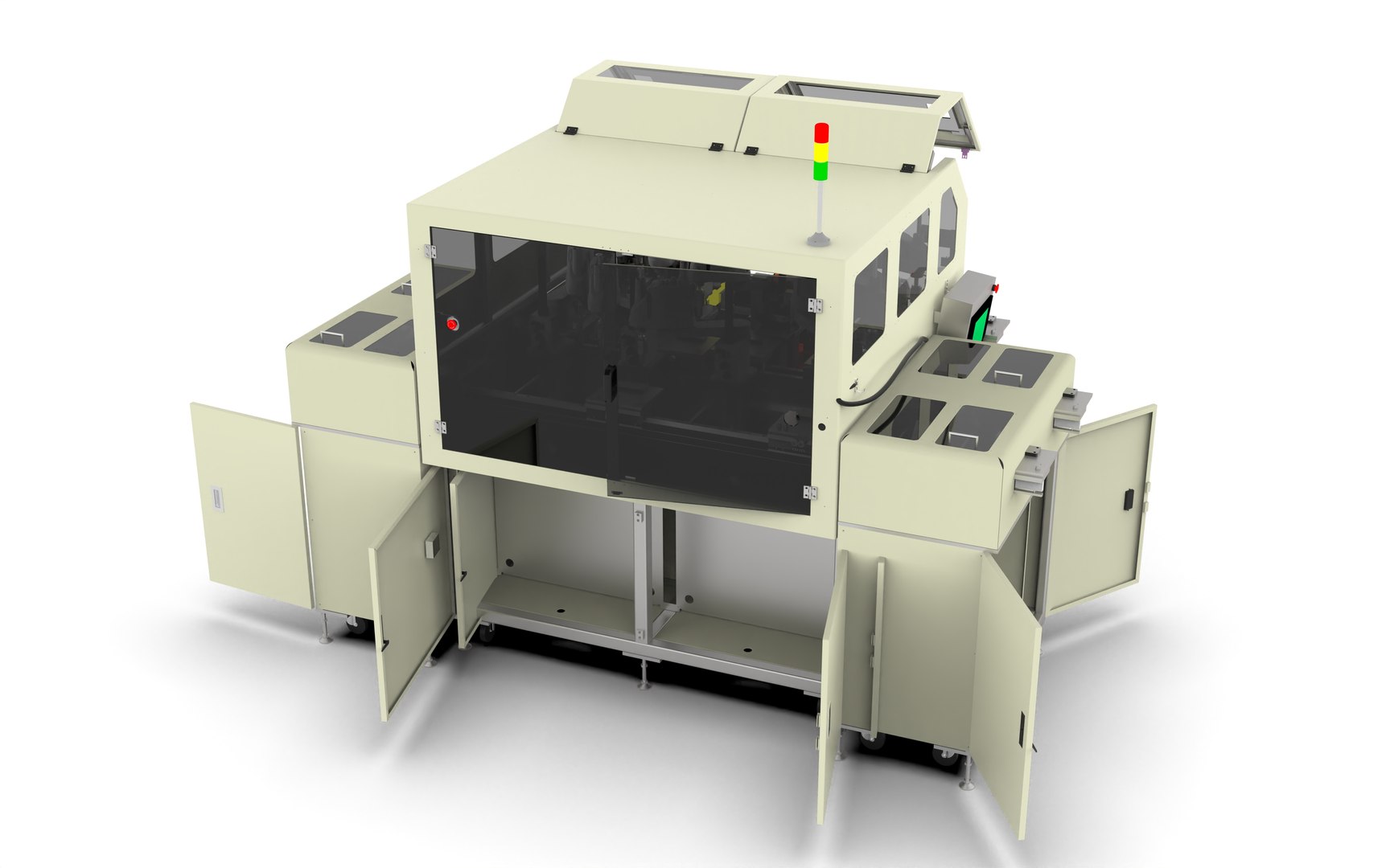 Fully automatic linear circulation production line labeling-assembly ...