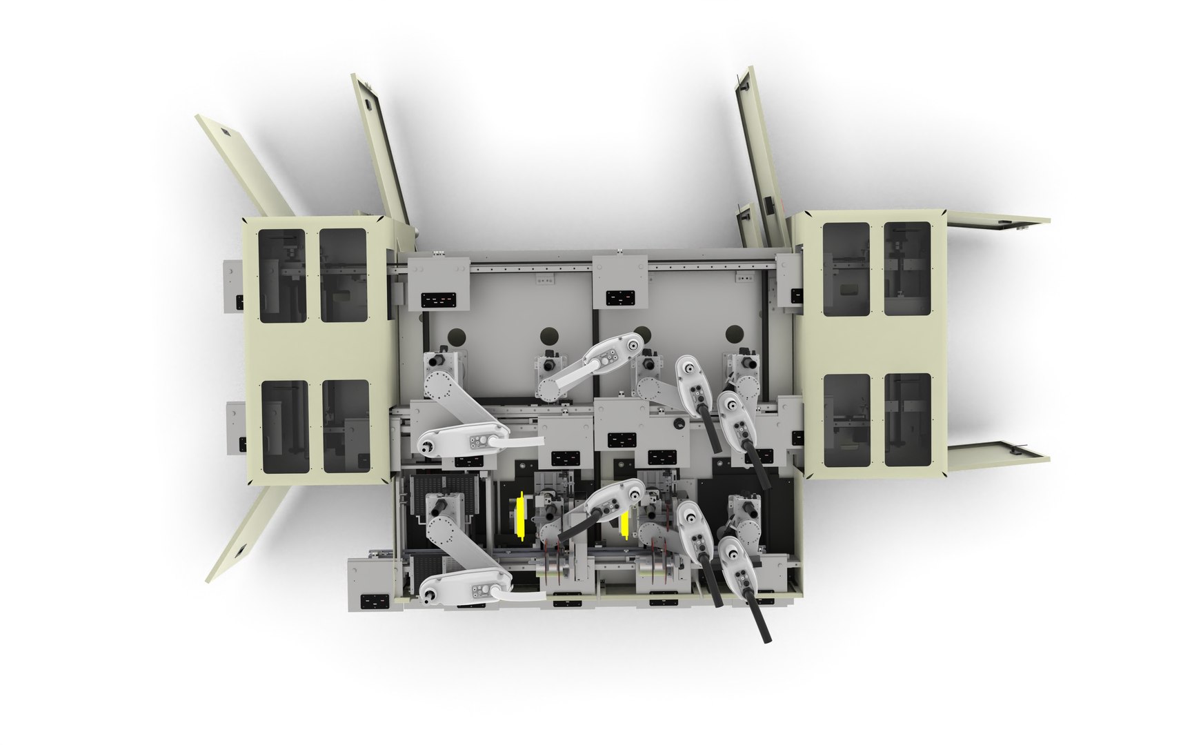 Fully automatic linear circulation production line labeling-assembly ...