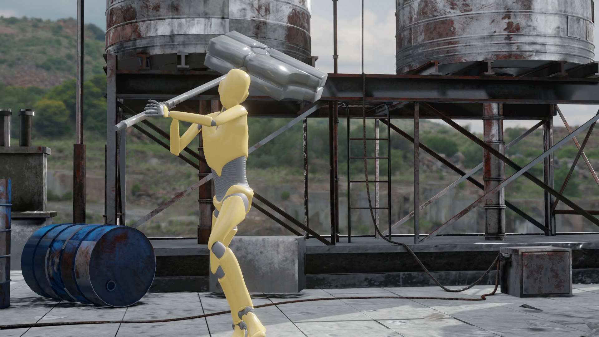 3D Giant Hammer Animations - Motion Cast18 Vol2 - TurboSquid 2287463