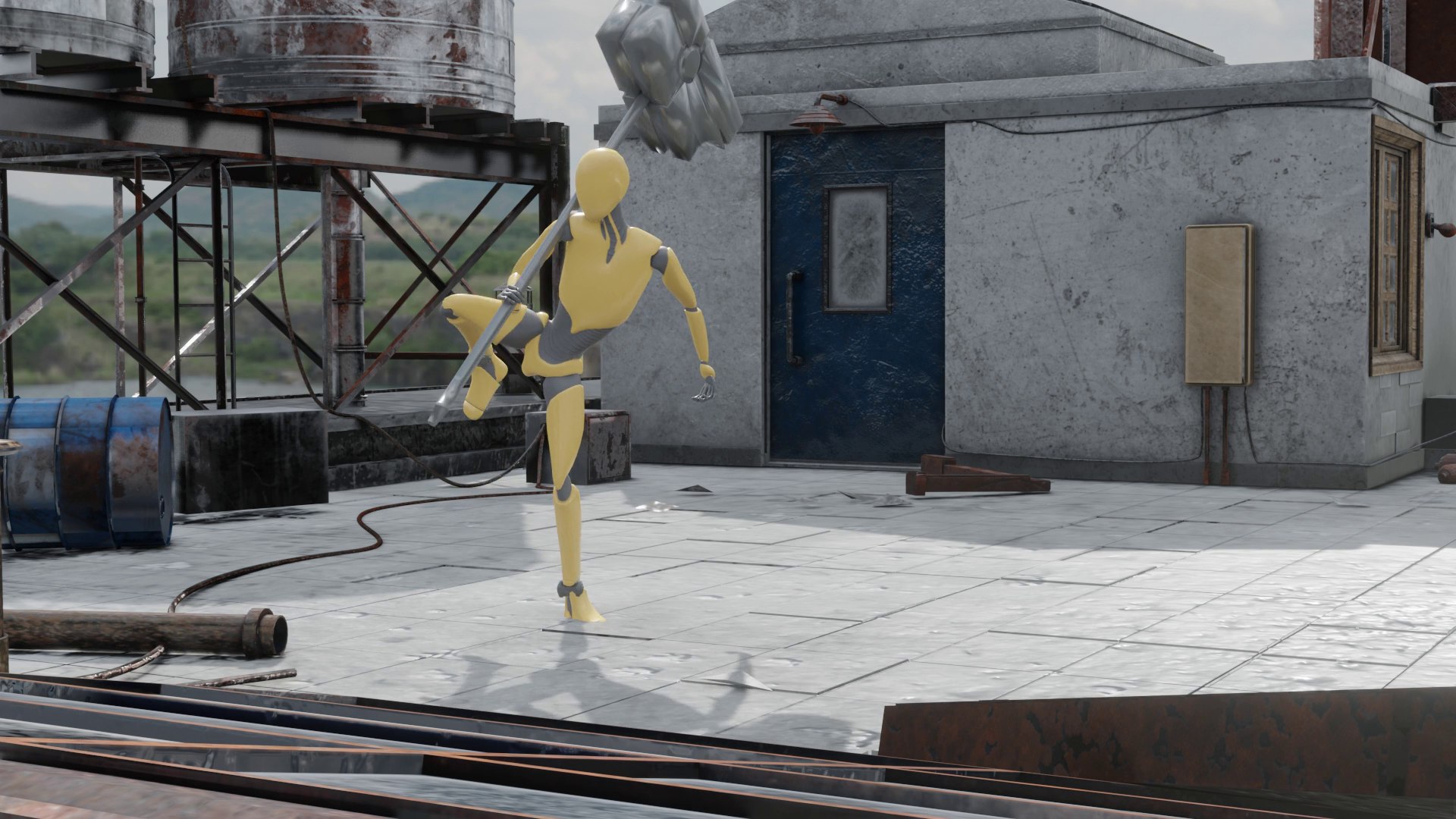 3D Giant Hammer Animations - Motion Cast18 Vol2 - TurboSquid 2287463
