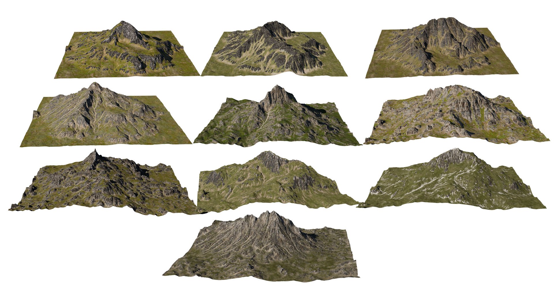 3D Mountain Pack 02 Model - TurboSquid 2083018