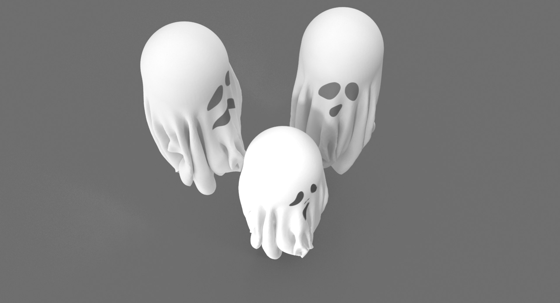 3D Halloween Ghosts Model - TurboSquid 1416190