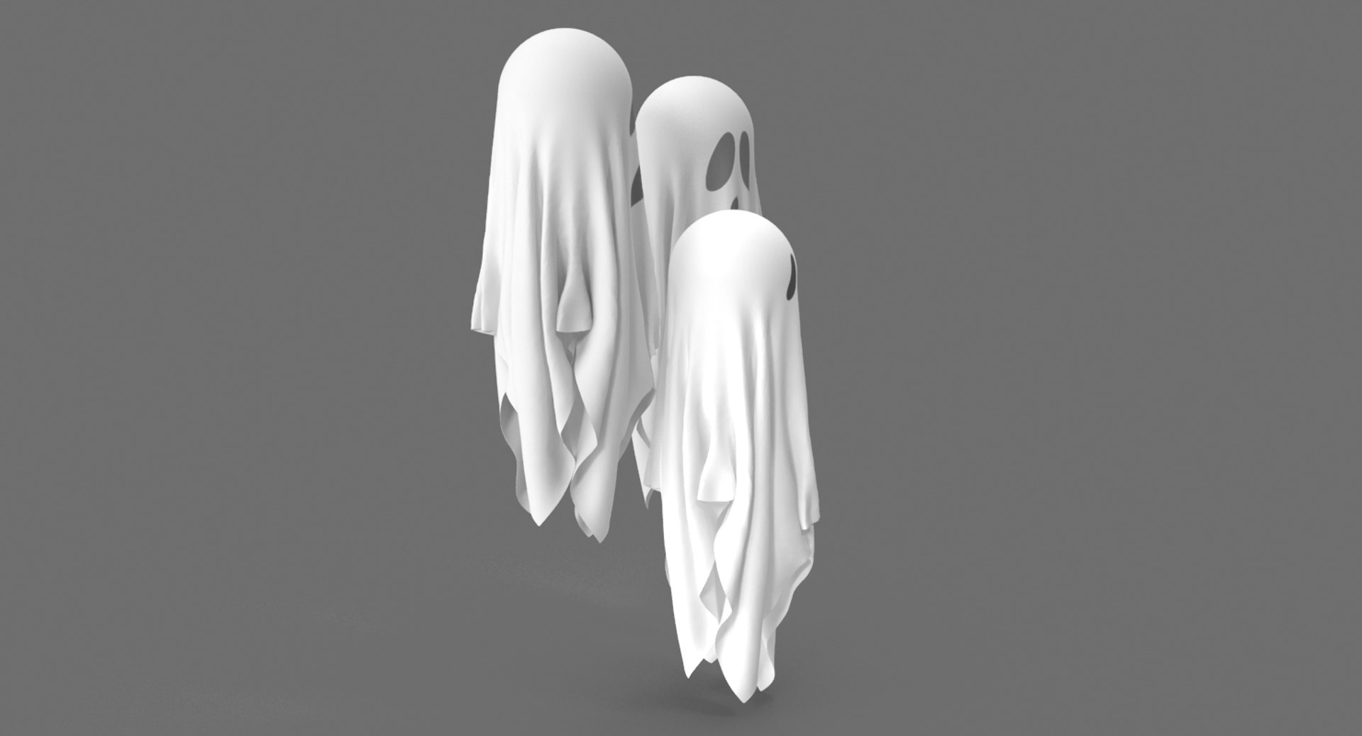 3D Halloween Ghosts Model - TurboSquid 1416190