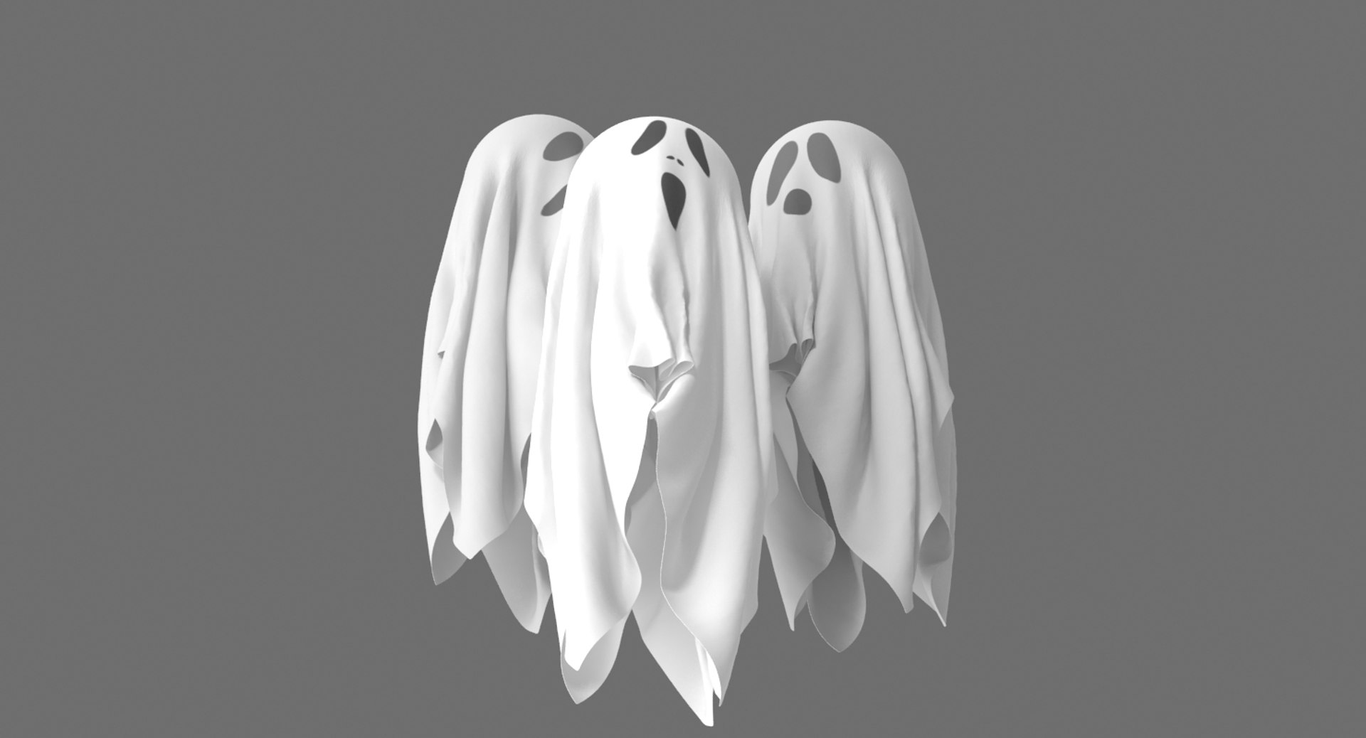 3D Halloween Ghosts Model - TurboSquid 1416190