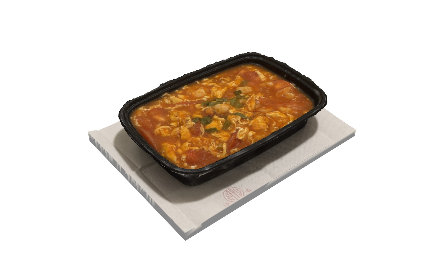 Takeout Tomato Egg Shrimp Chinese Food Model - TurboSquid 2571429