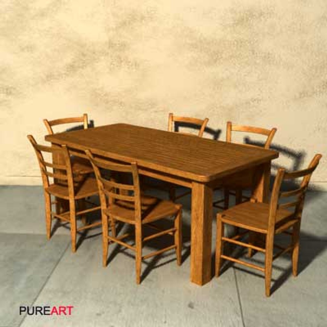 maya furniture chair table wood