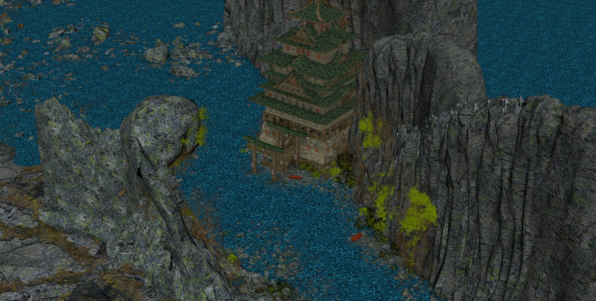 3D Fantasy Asian Tower - TurboSquid 1967788