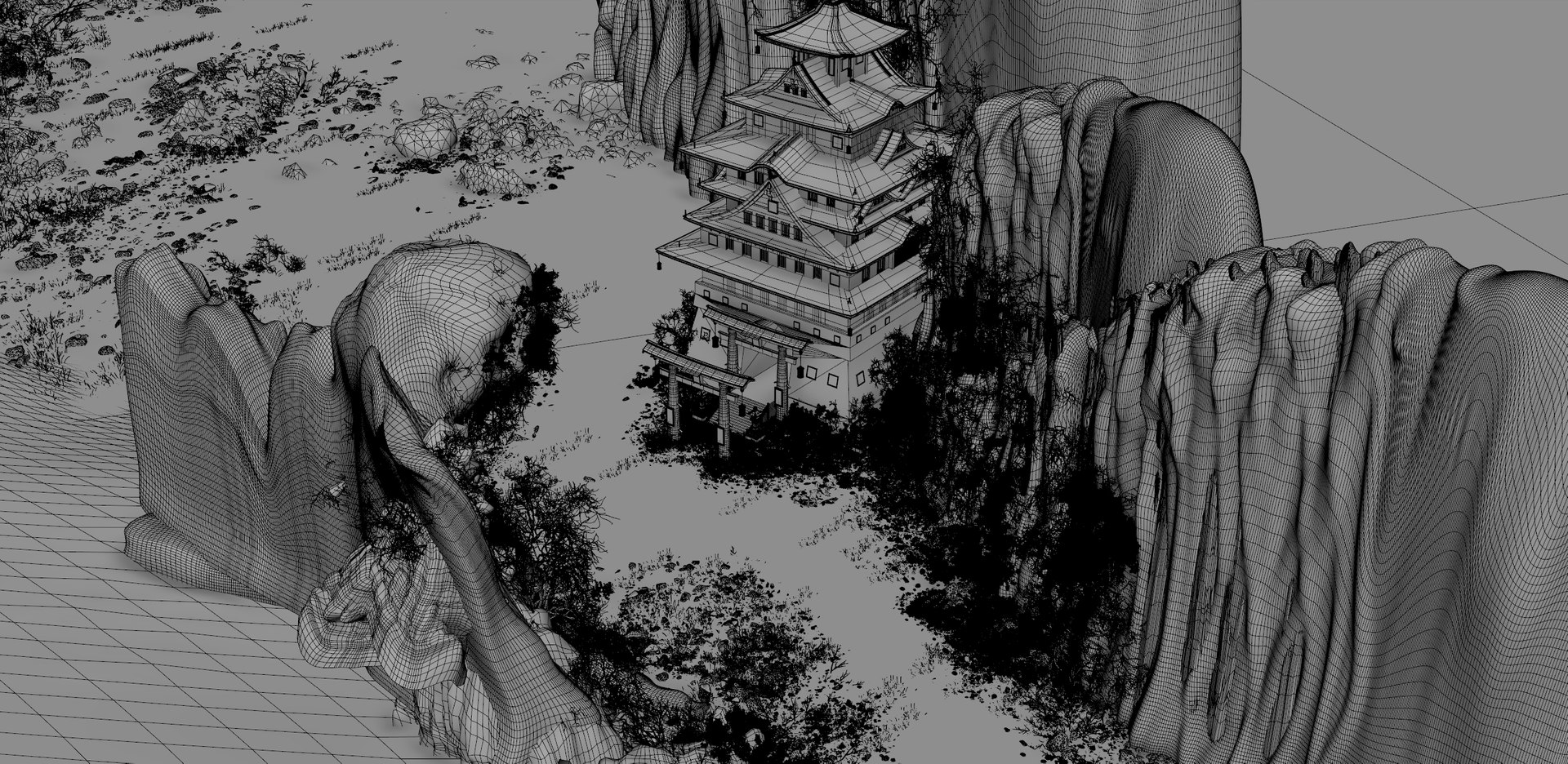 3D Fantasy Asian Tower - TurboSquid 1967788