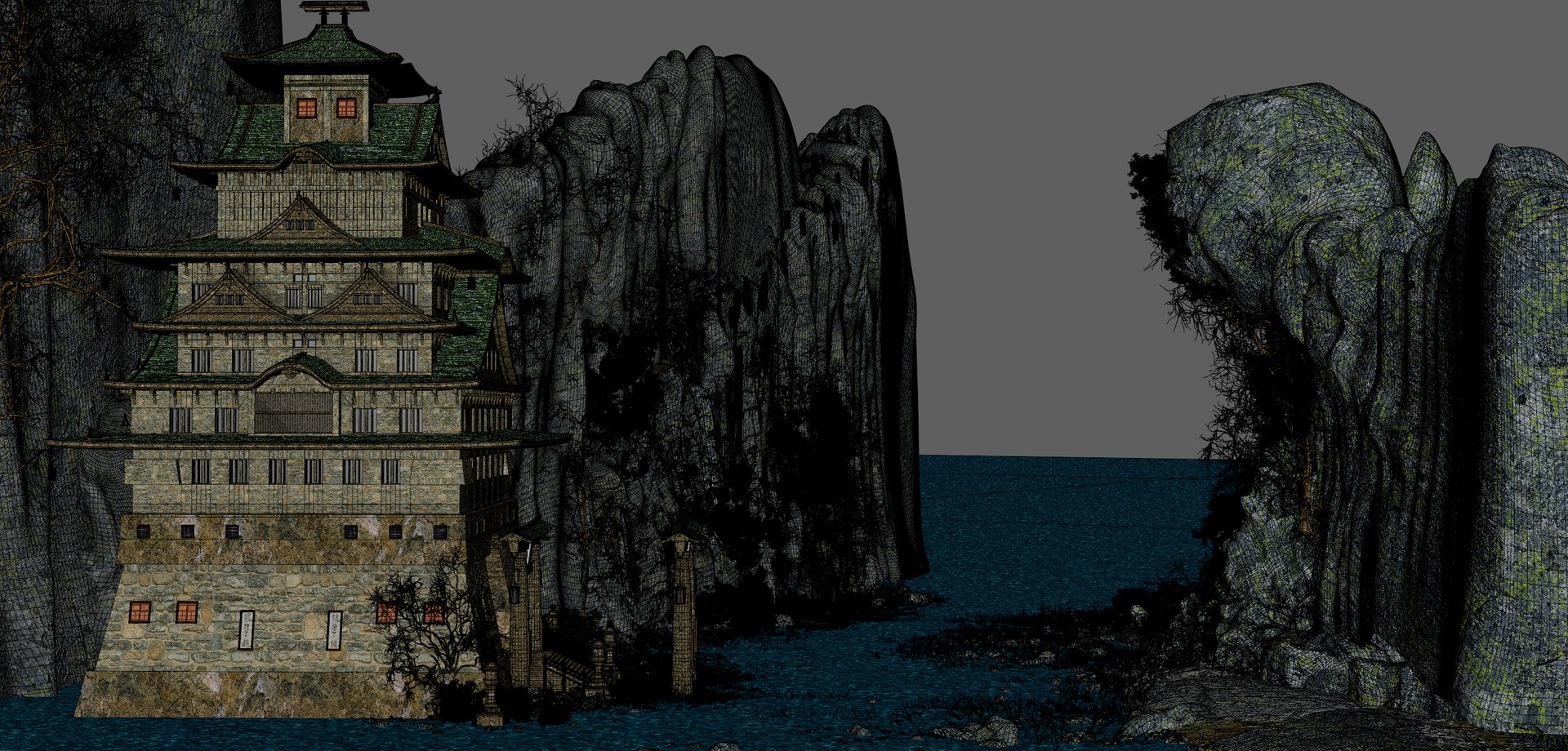 3D Fantasy Asian Tower - TurboSquid 1967788