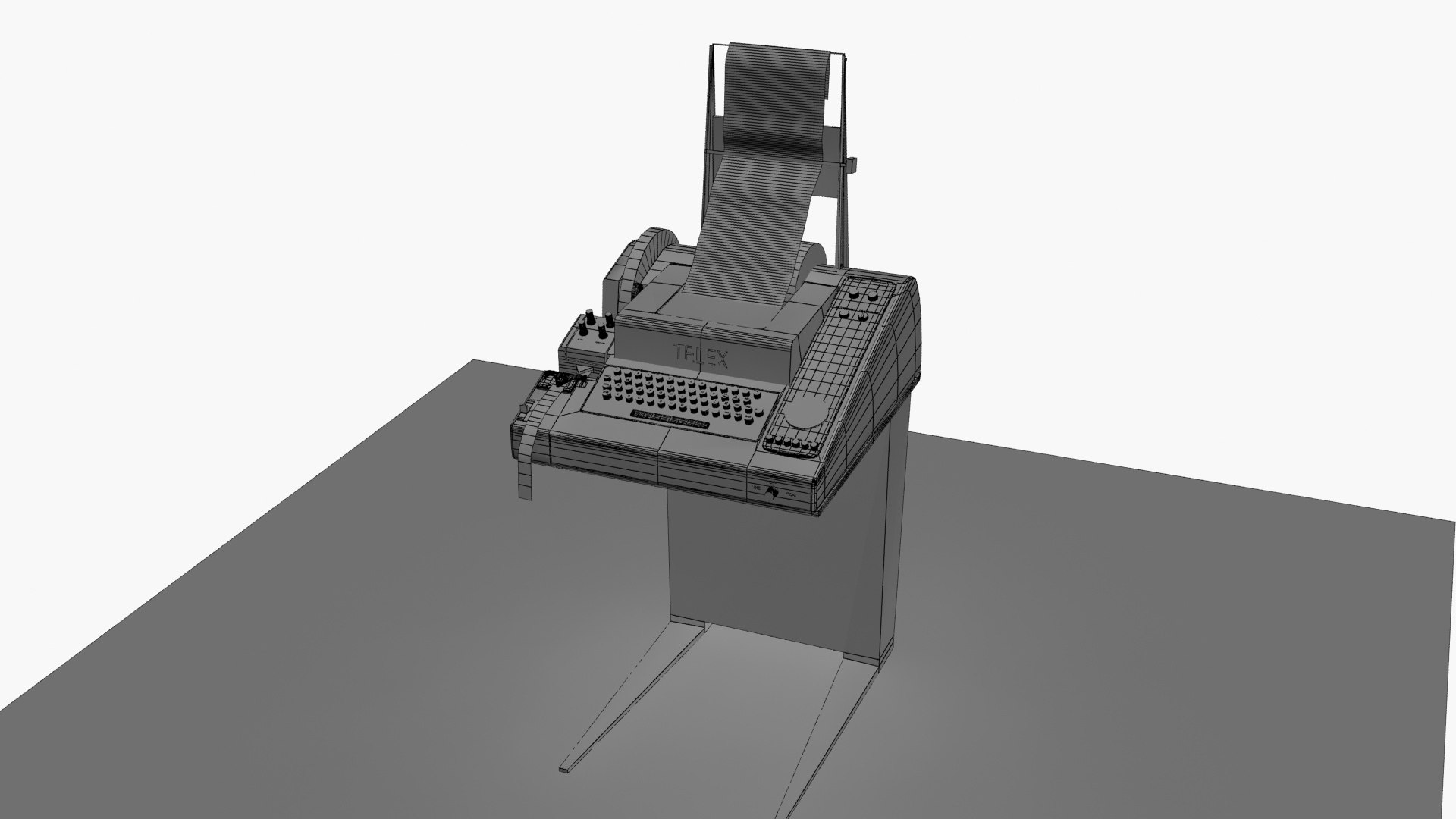 Retro Telex Machine 3D Model - TurboSquid 2321282