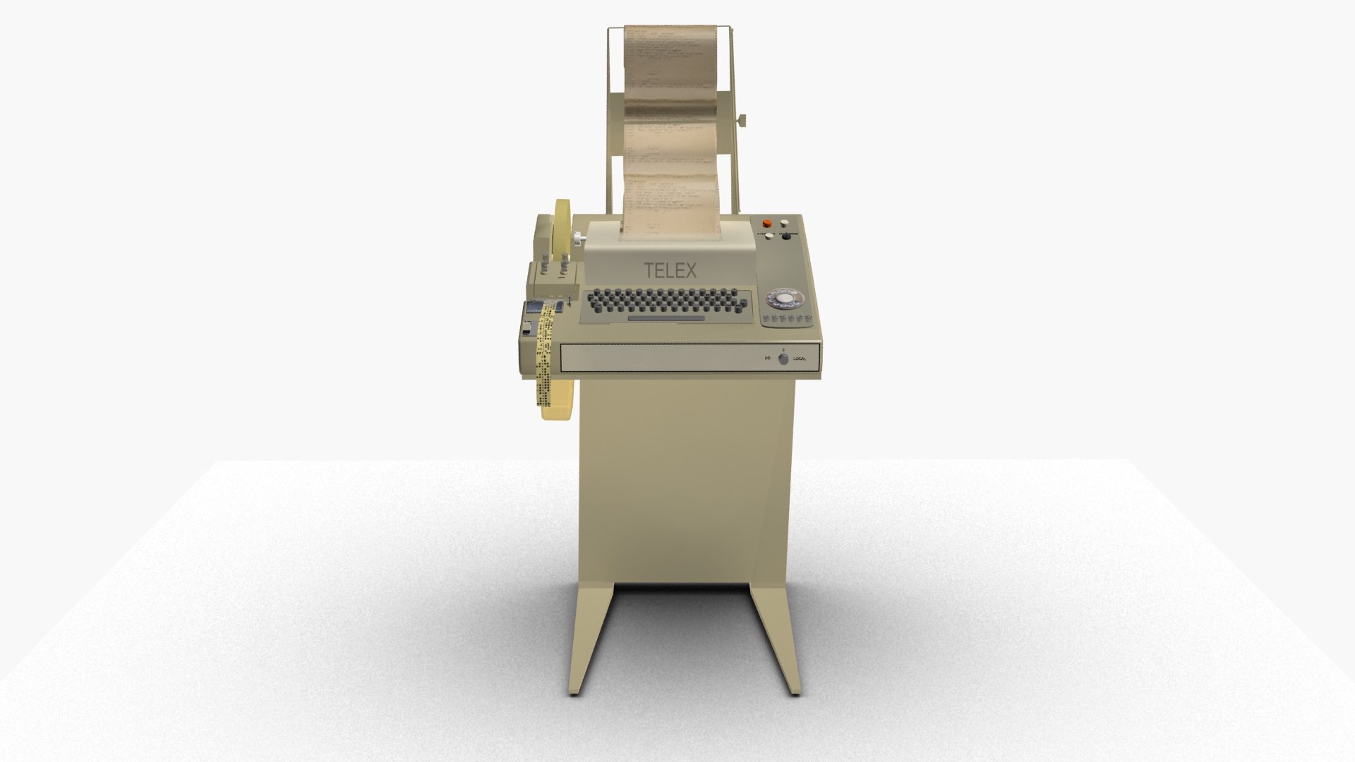Retro Telex Machine 3D Model - TurboSquid 2321282