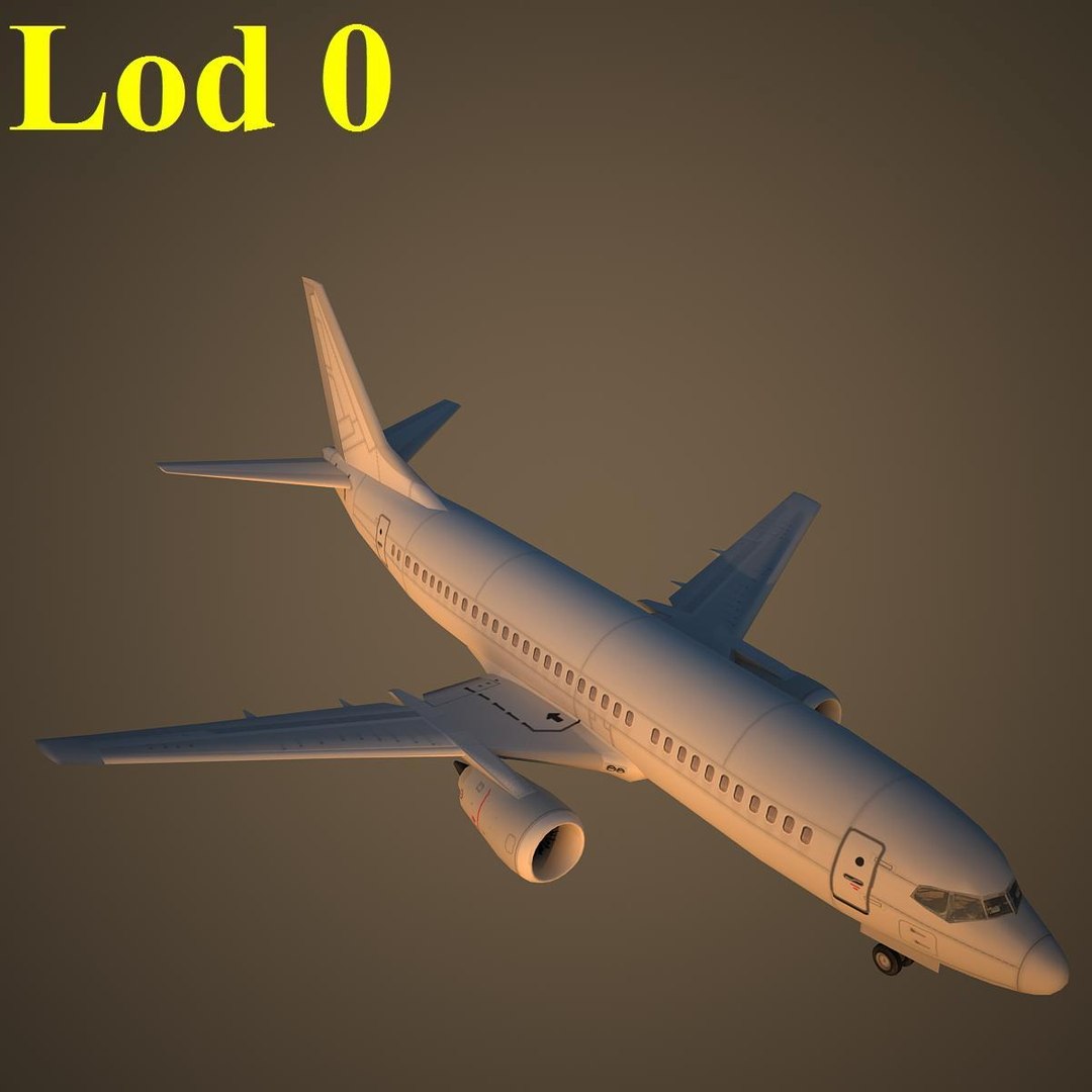 3d Boeing Basic Airliner Model