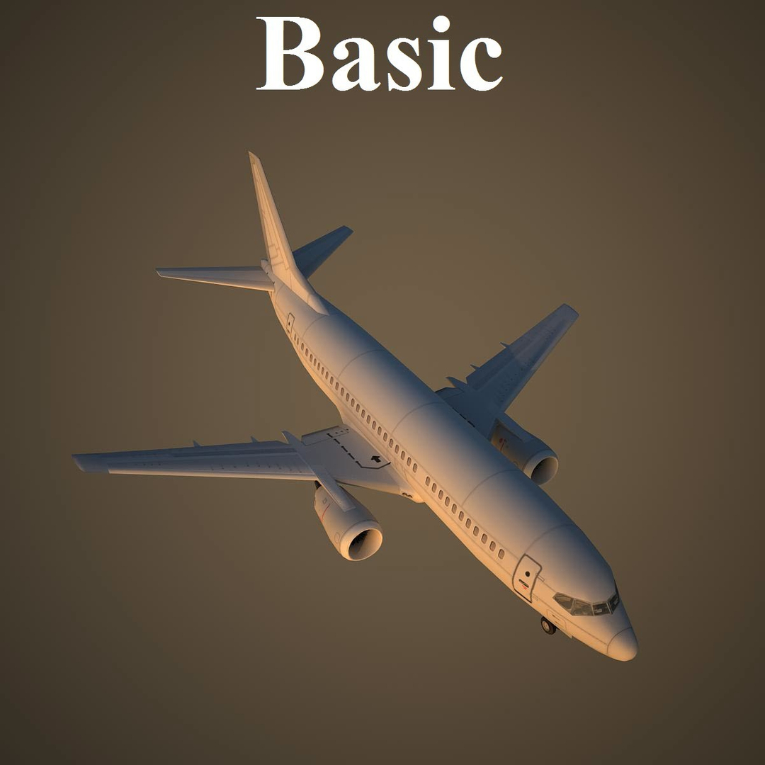 3d Boeing Basic Airliner Model