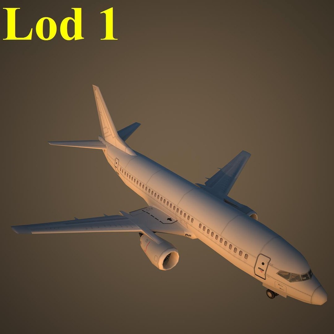 3d Boeing Basic Airliner Model