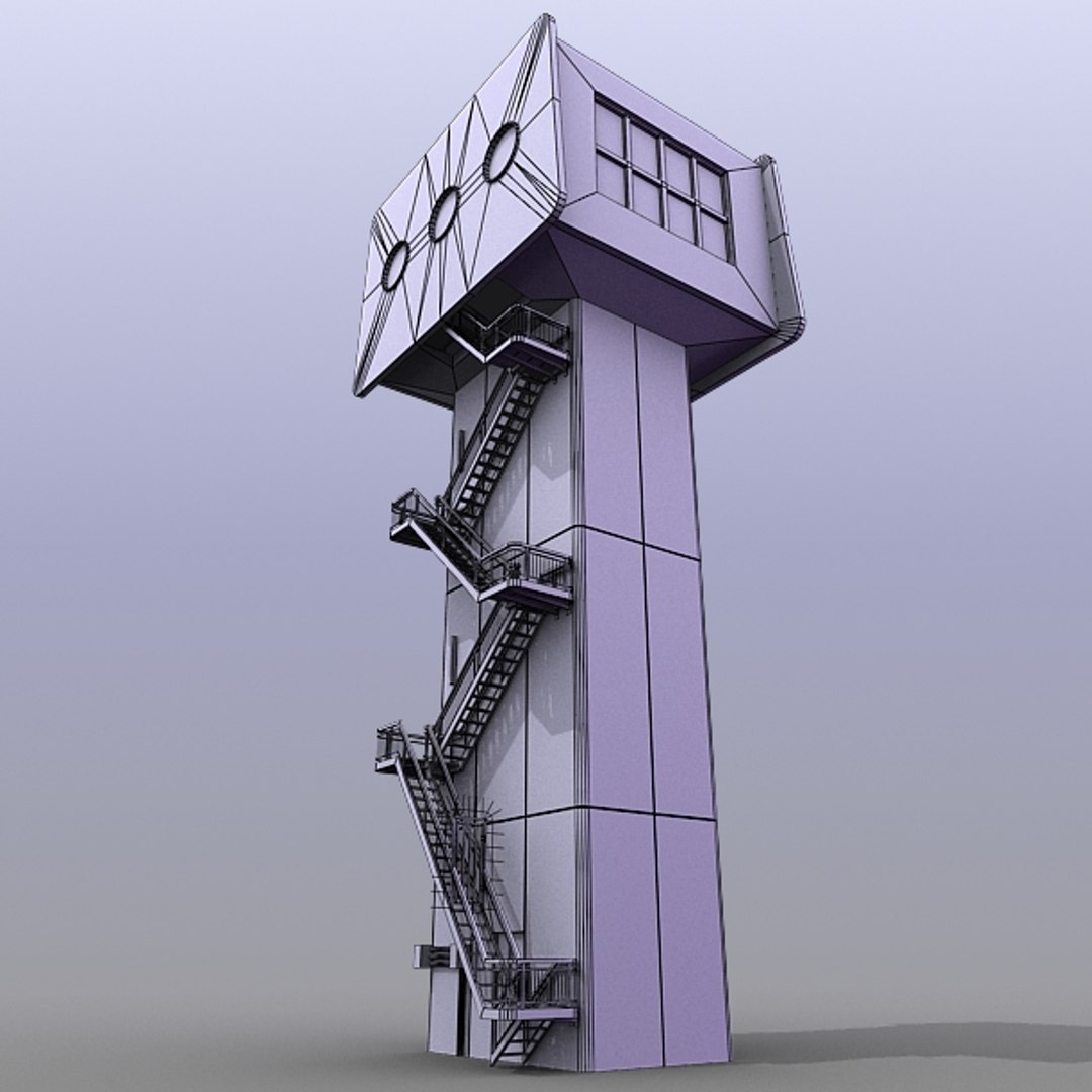 3d Model River Traffic Control Tower
