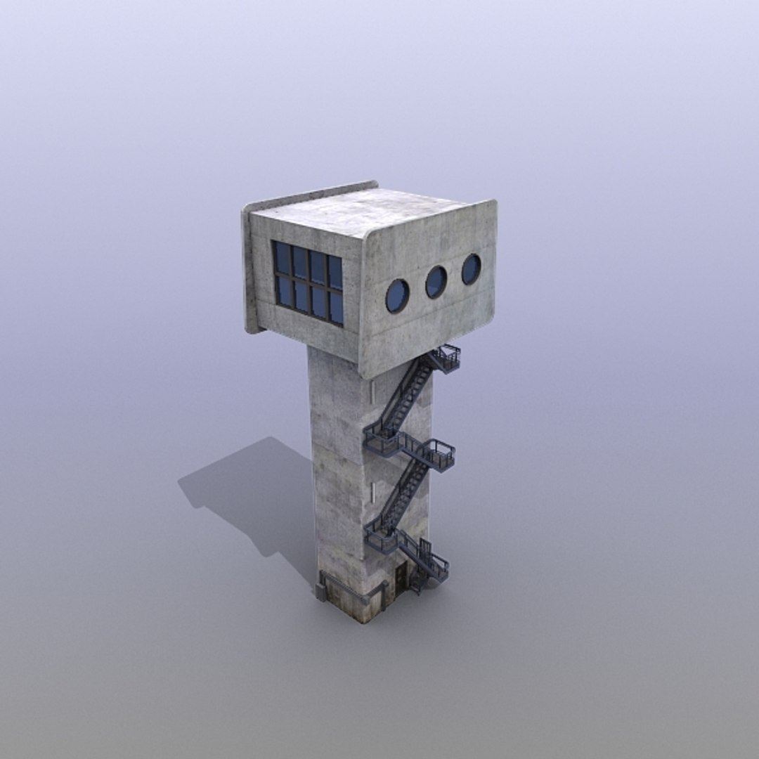 3d Model River Traffic Control Tower