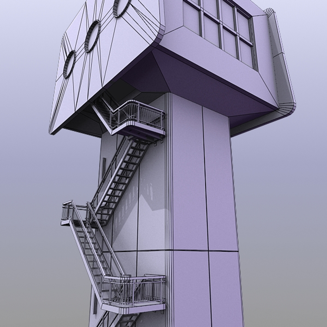 3d Model River Traffic Control Tower