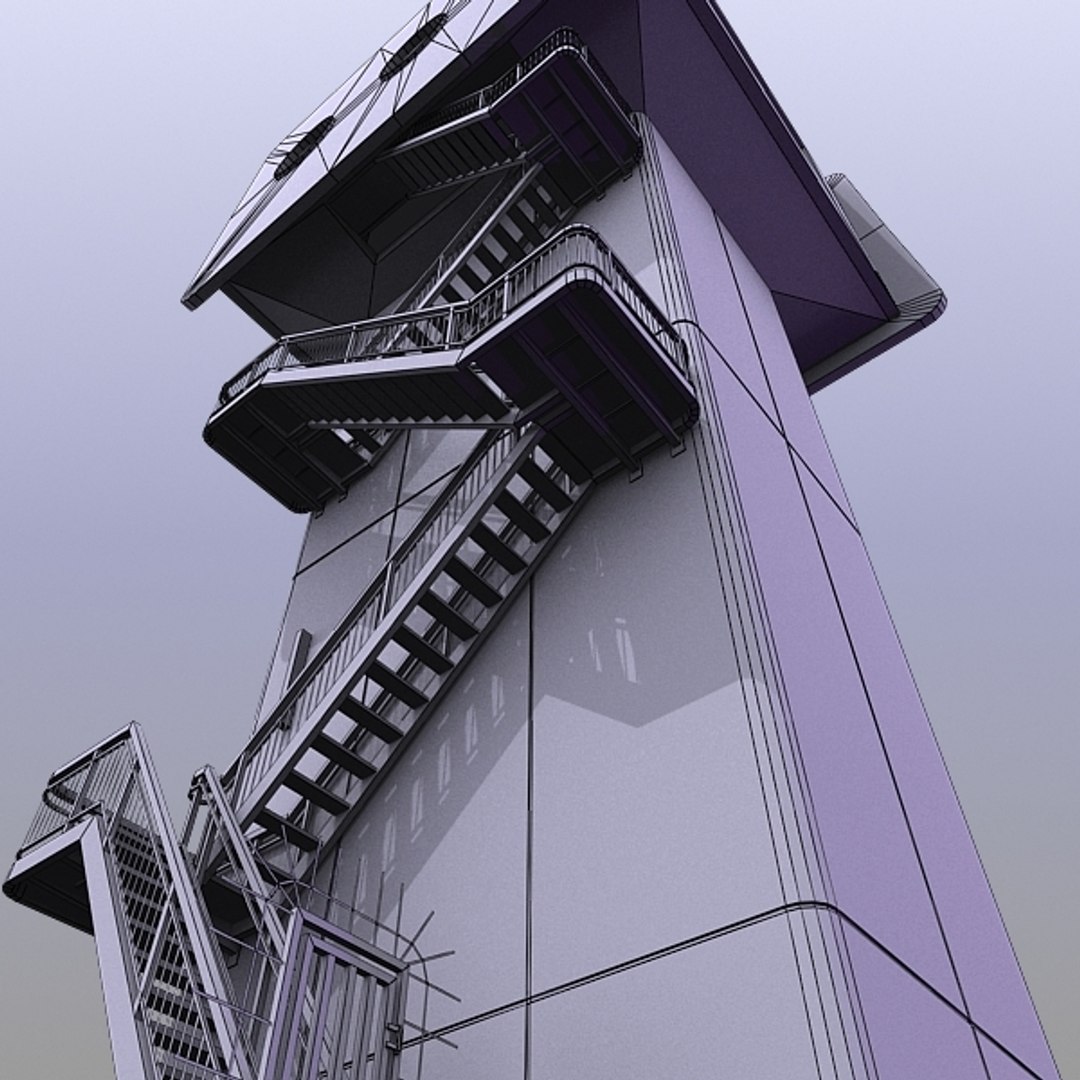 3d Model River Traffic Control Tower