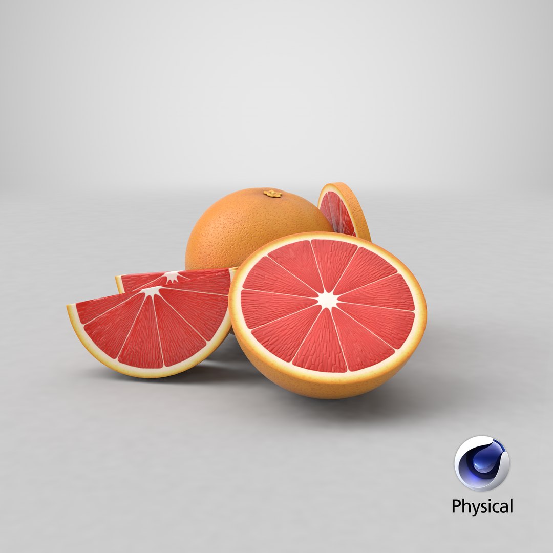 3D Cartoon Grapefruit model - TurboSquid 2090169