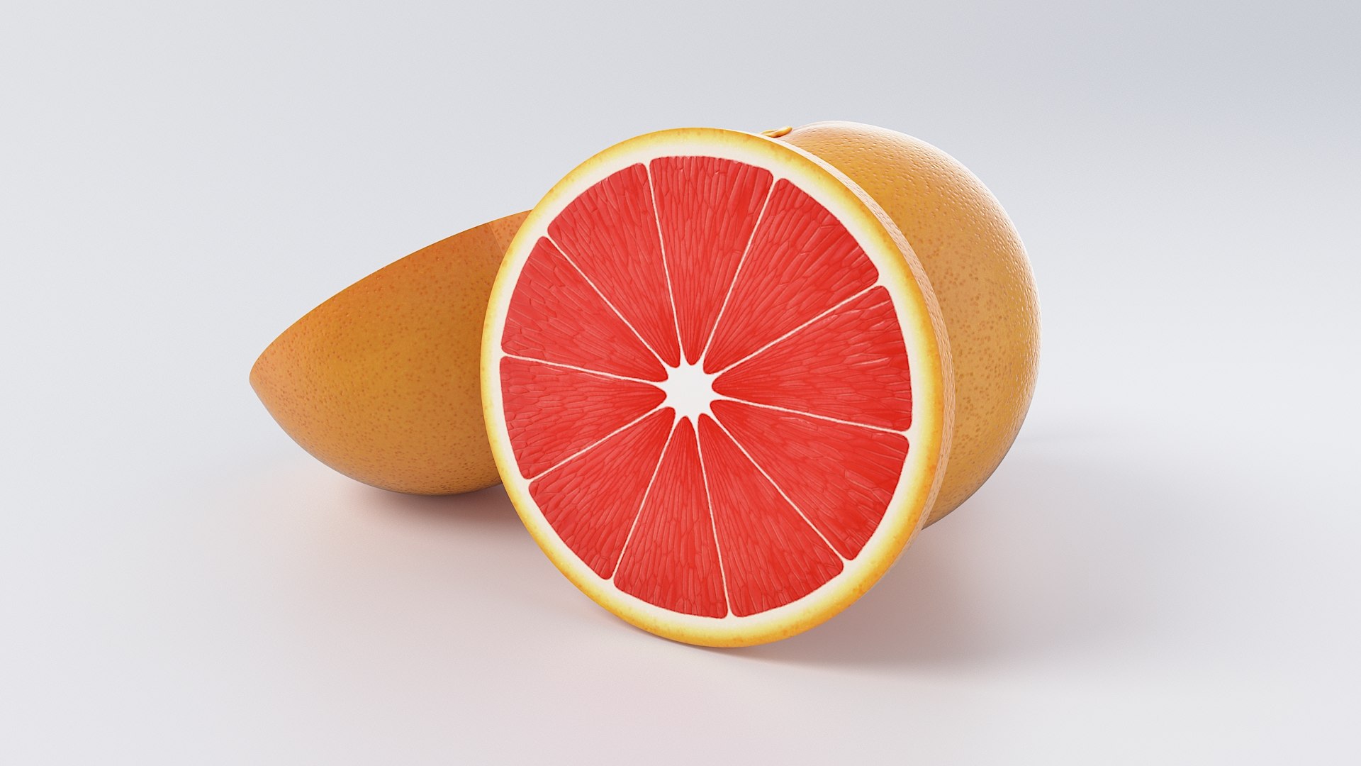 3D Cartoon Grapefruit Model - TurboSquid 2090169