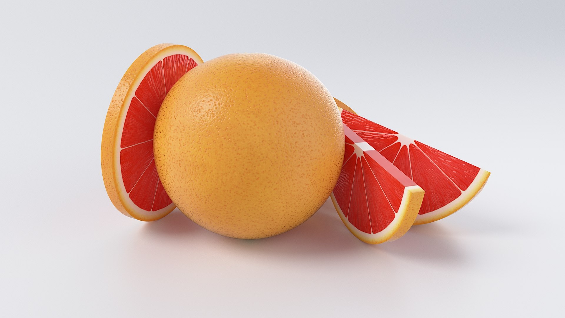3D Cartoon Grapefruit model - TurboSquid 2090169