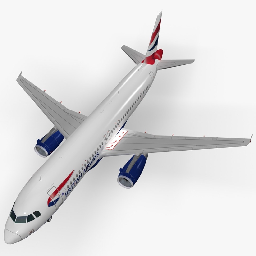 airbus a320 british airways 3d model