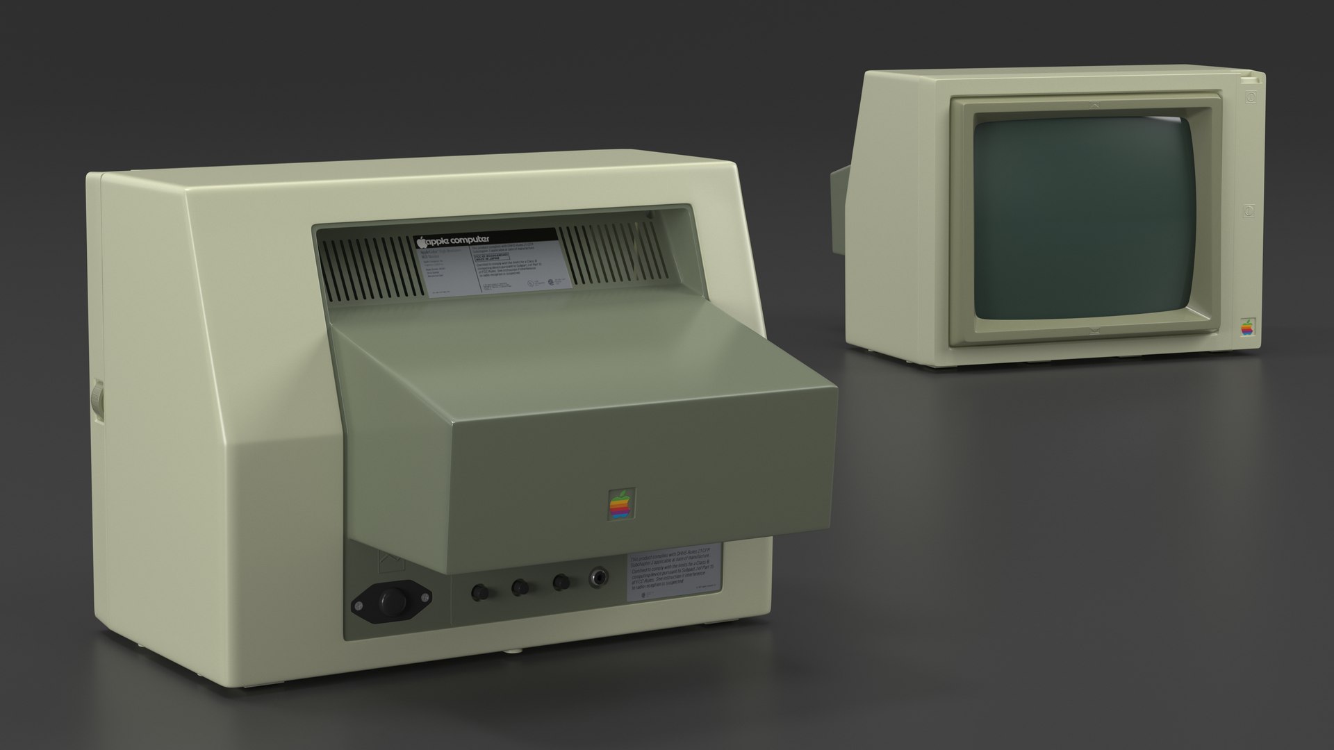 Vintage Apple Monitor 3D Model - TurboSquid 2195789