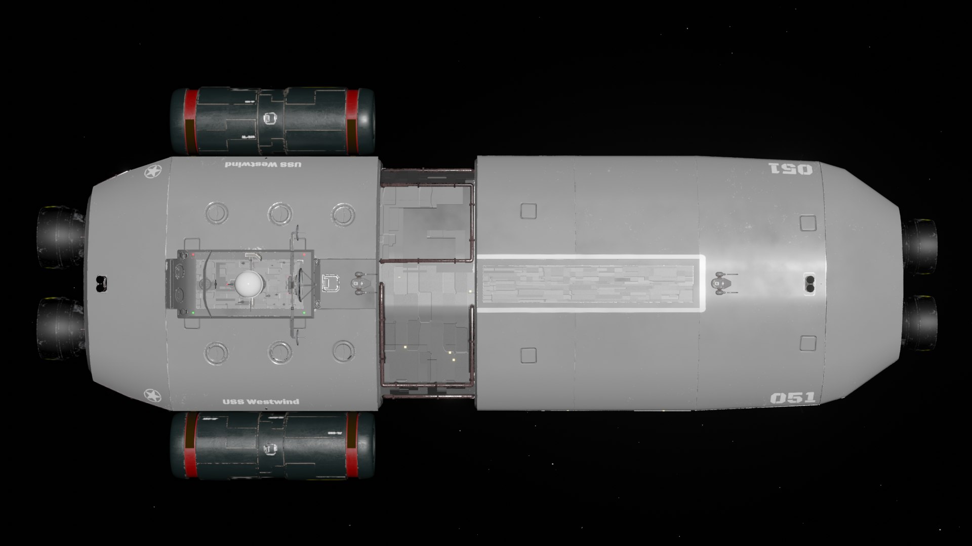 Sci-fi Frigate USS Westwind Model - TurboSquid 2172546