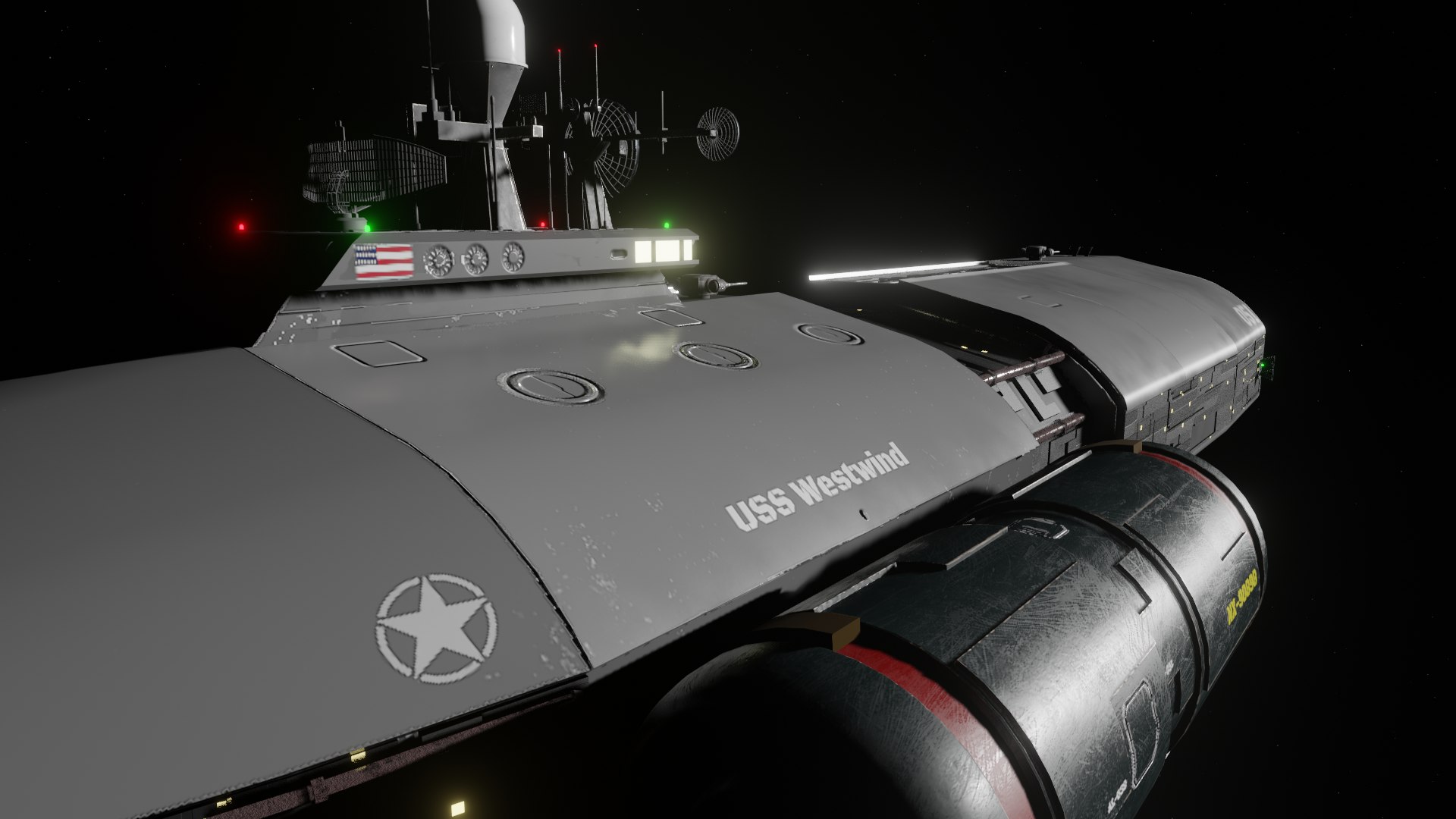 Sci-fi Frigate USS Westwind Model - TurboSquid 2172546